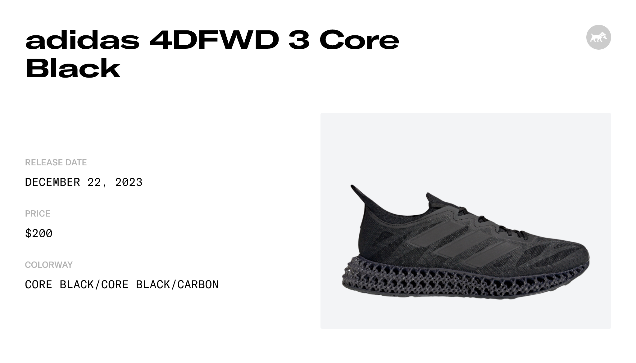 adidas 4DFWD 3 Core Black - IG8985 Raffles & Where to Buy