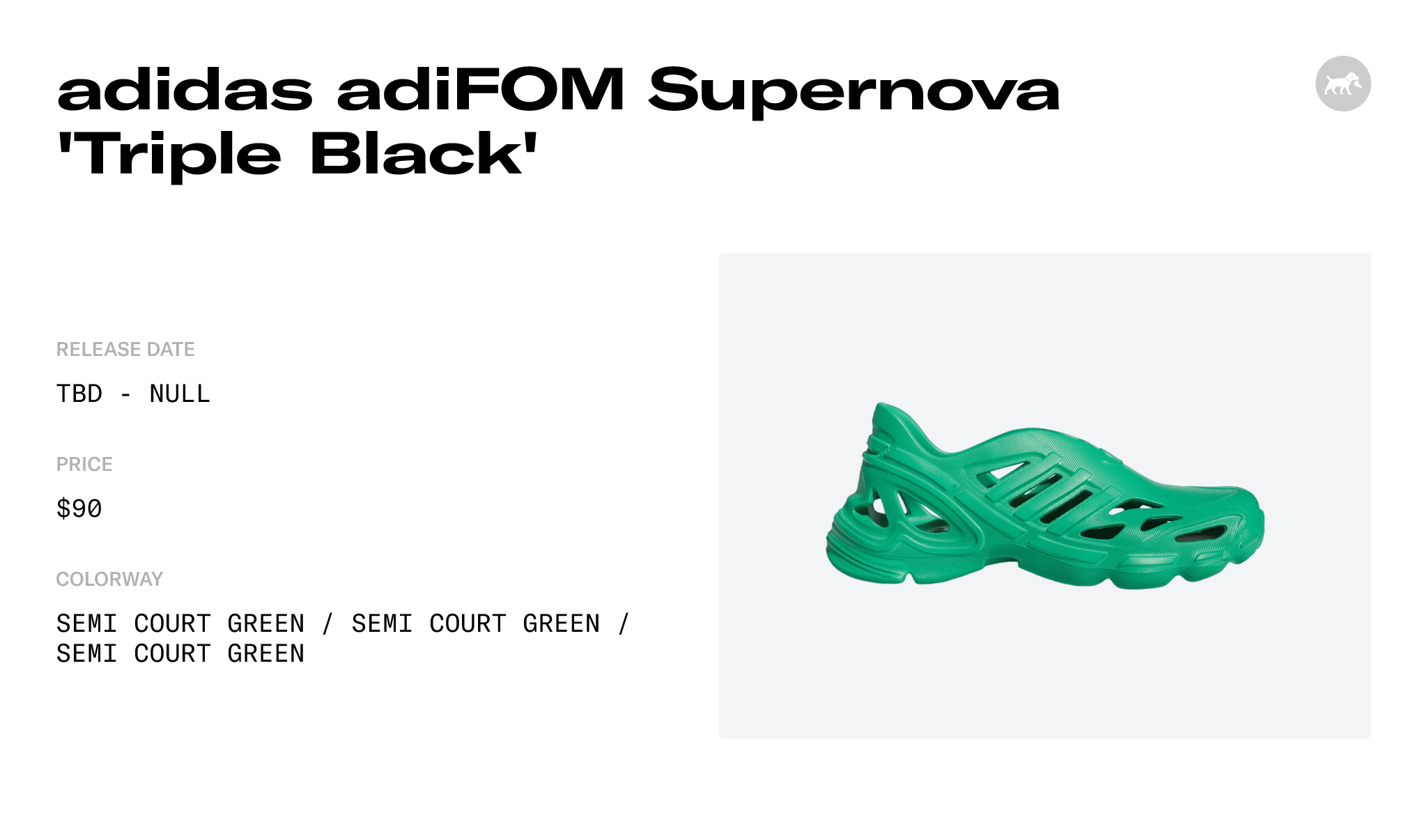 adidas adiFOM Supernova 'Triple Black' - IF3916 Release Info