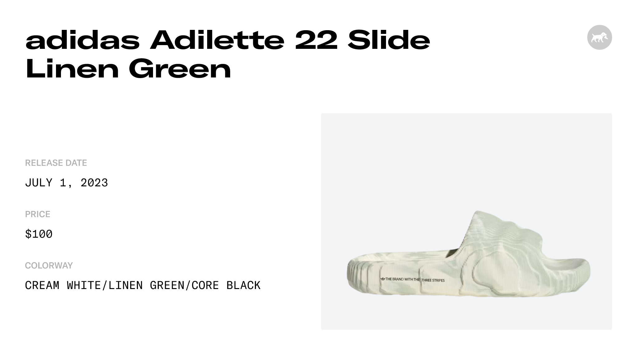 adidas Adilette 22 Slide Linen Green - IG5917 Raffles & Where to Buy