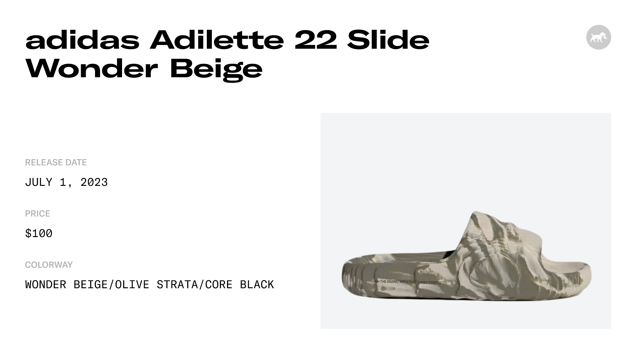 adidas Adilette 22 Slide Wonder Beige - IG5918 Raffles & Where to Buy