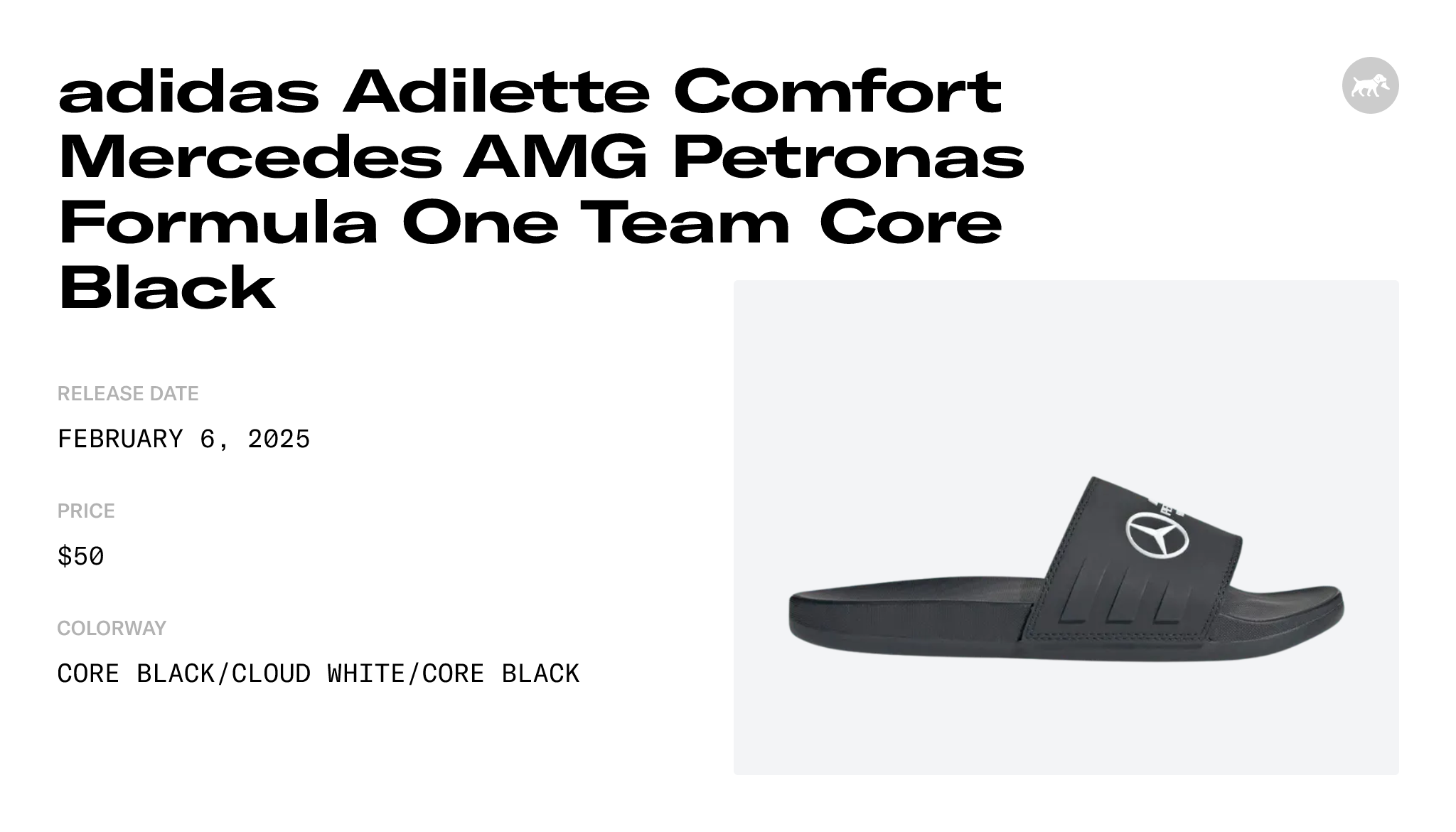 adidas Adilette Comfort Mercedes AMG Petronas Formula One Team Core ...