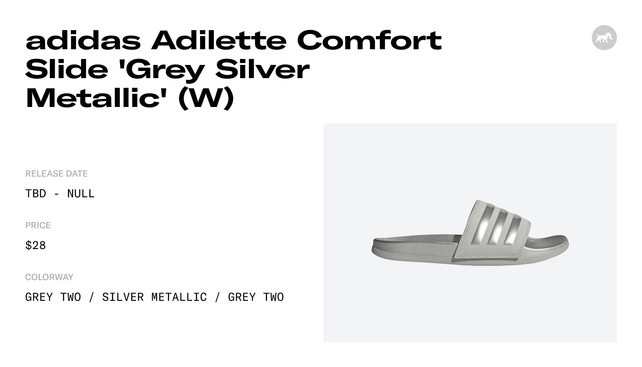 adidas Adilette Comfort Slide 'Grey Silver Metallic' (W) - H03619 ...
