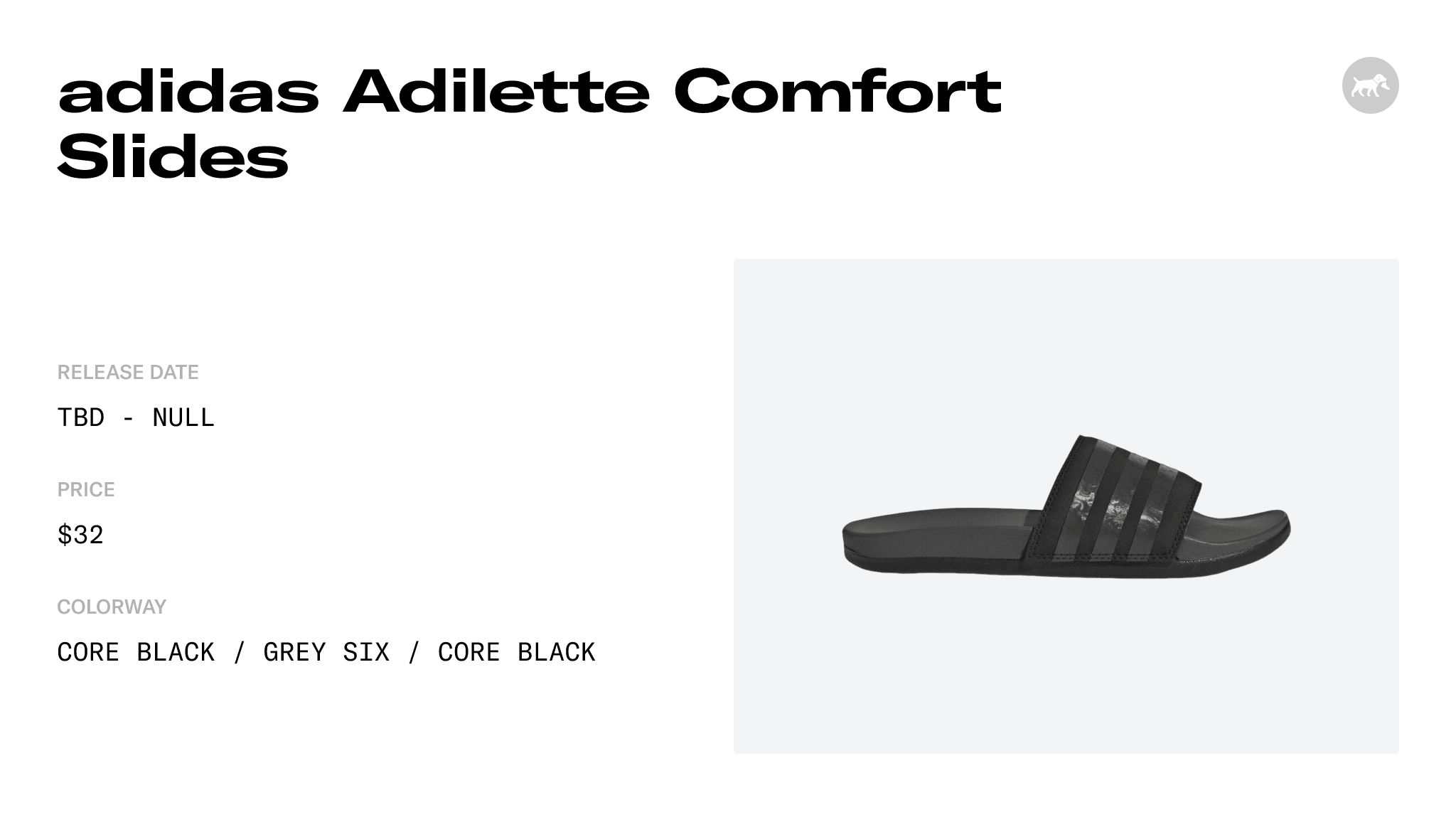 adidas Adilette Comfort Slides - GX4303 Release Info