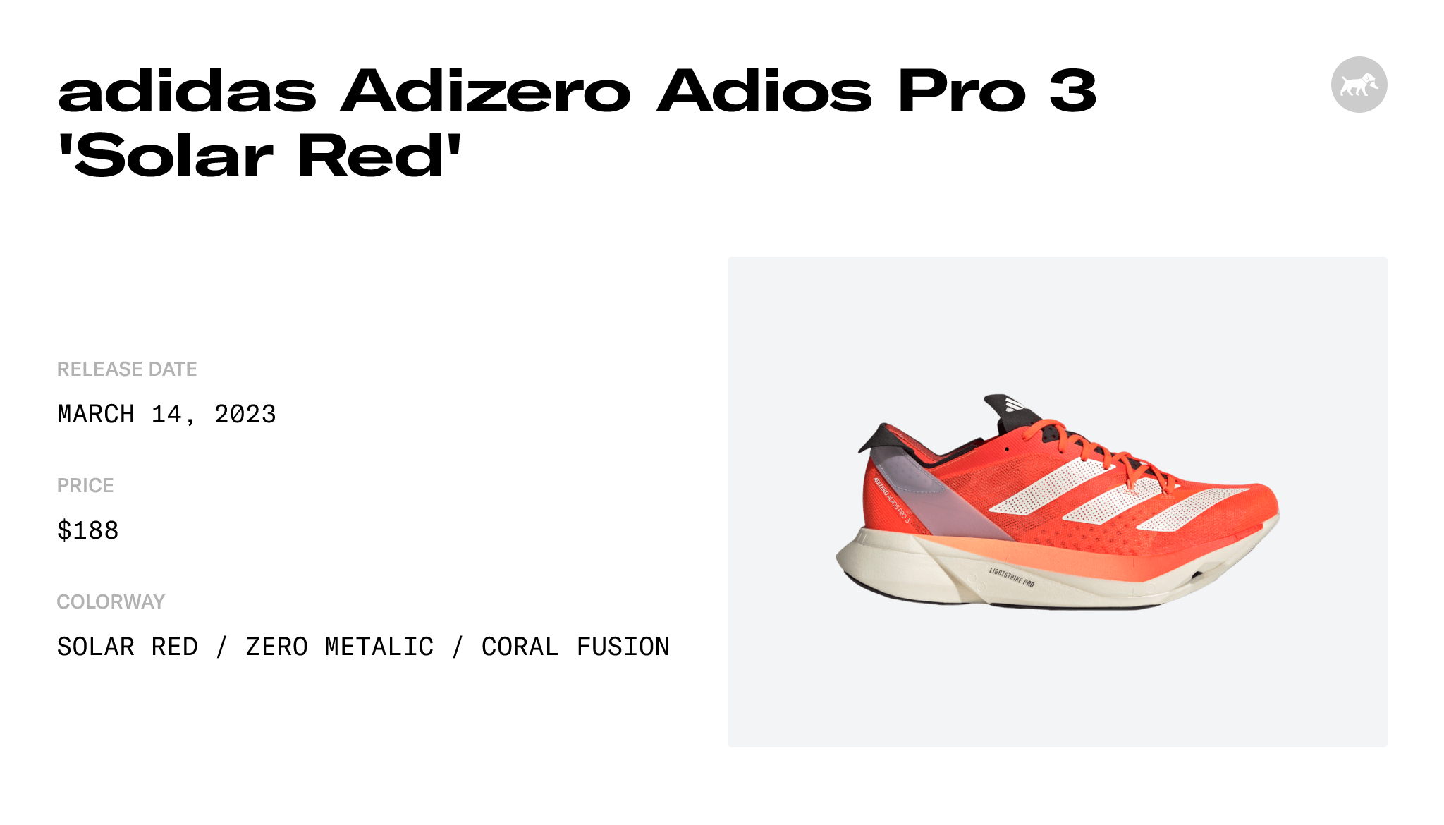 adidas Adizero Adios Pro 3 'Solar Red' - GX9777 Raffles & Where to Buy