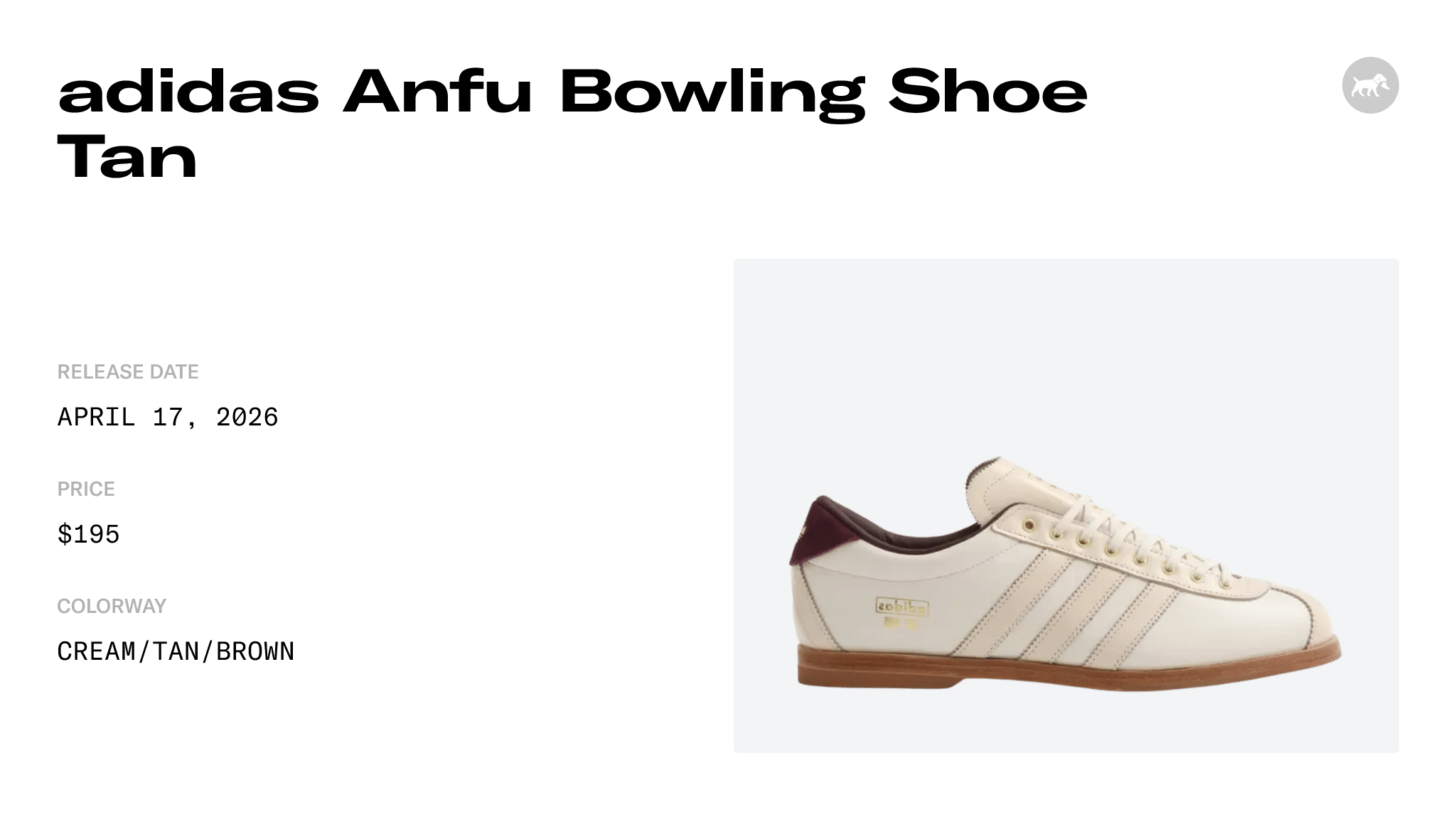 adidas Anfu Bowling Shoe Tan - KJ5176 Raffles & Where to Buy