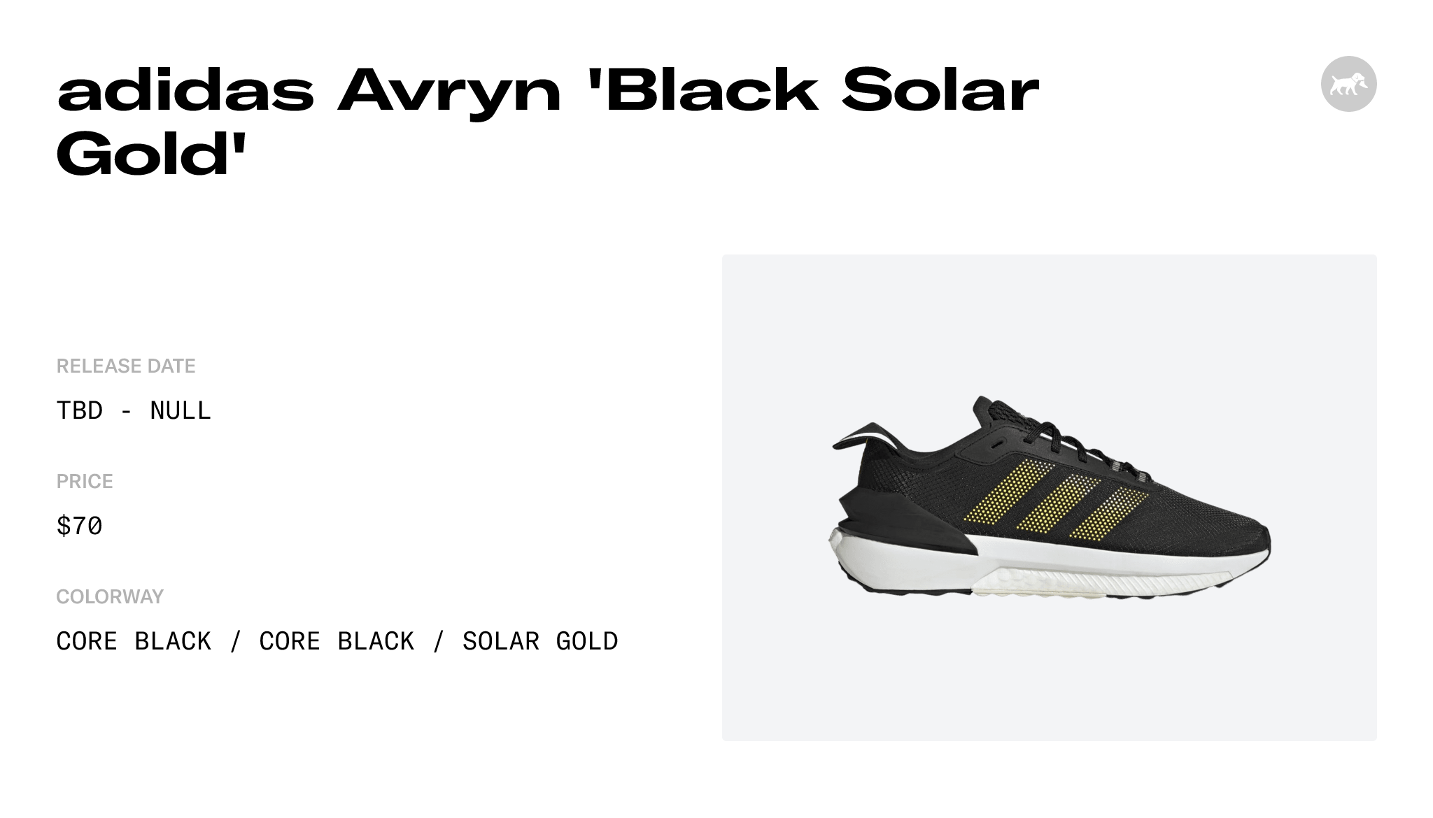 adidas Avryn 'Black Solar Gold' - HP5970 Release Info