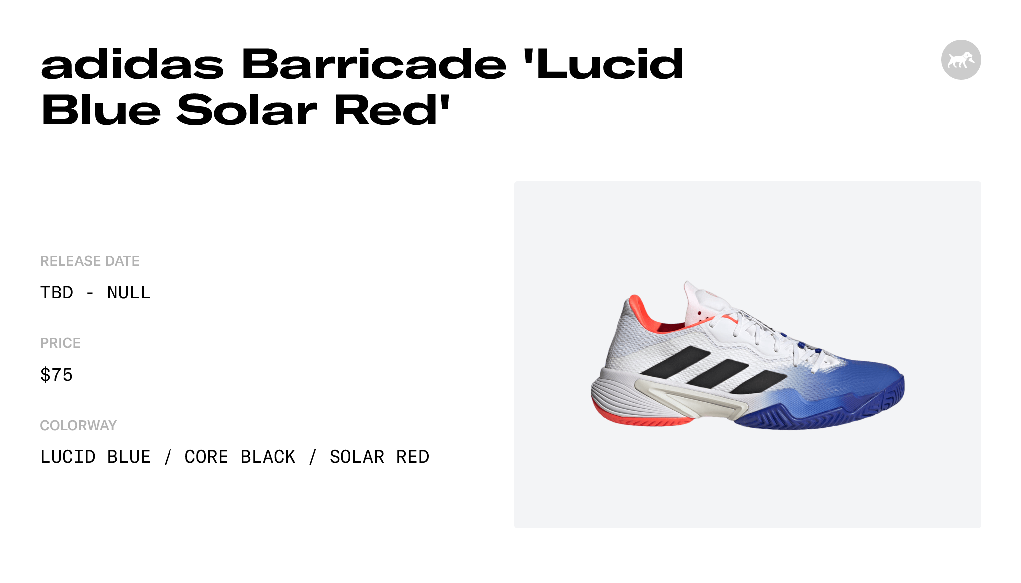 adidas Barricade 'Lucid Blue Solar Red' - HQ8917 Release Info