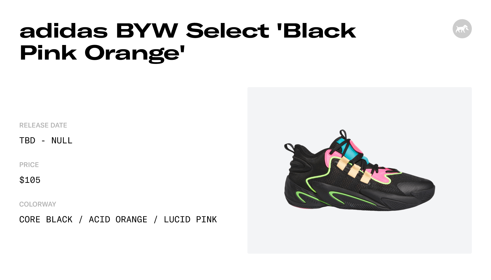 adidas BYW Select 'Black Pink Orange' - IE9306 Release Info