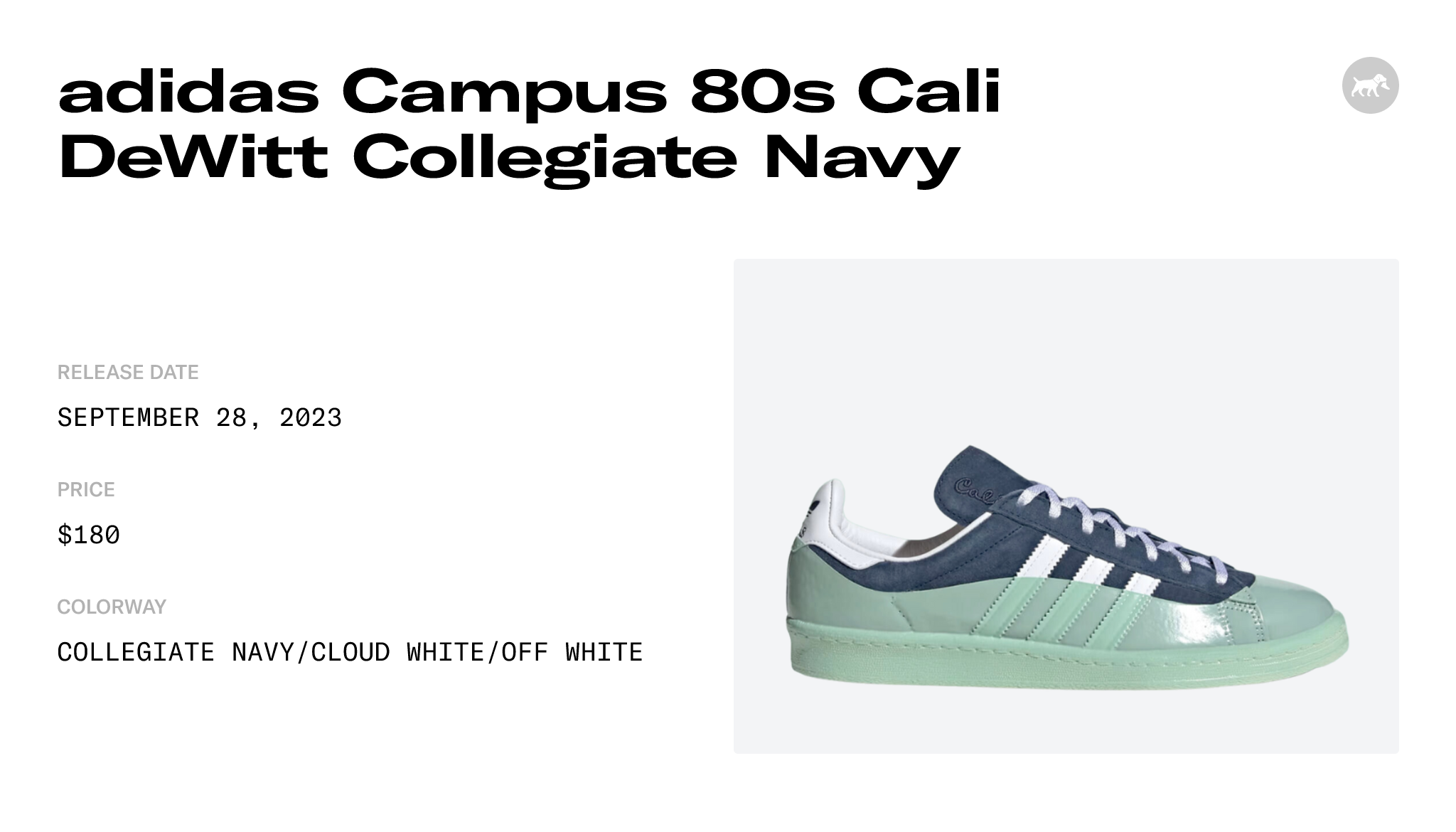 adidas Campus 80s Cali DeWitt Collegiate Navy - IG3142