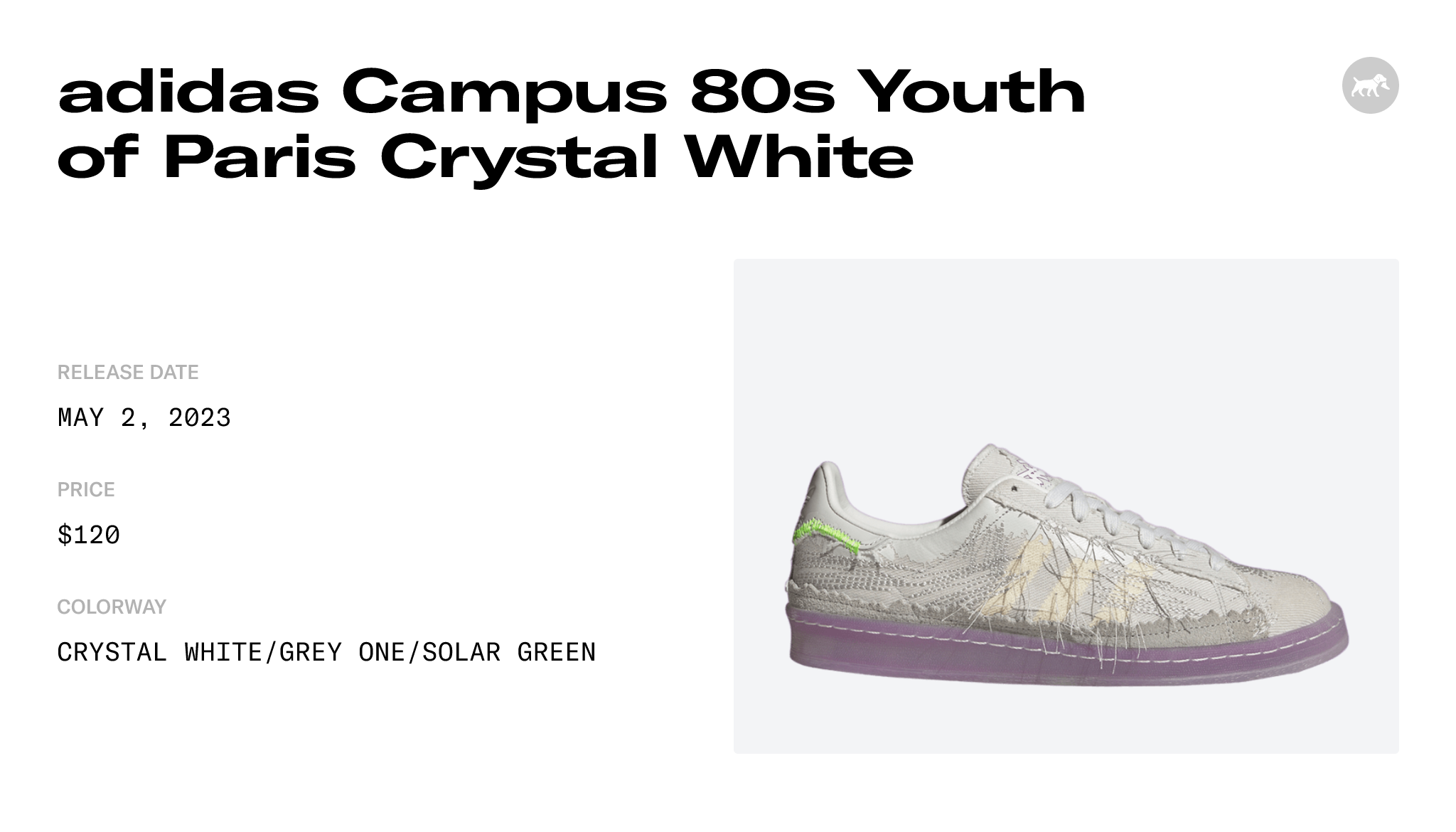 adidas Campus 80s Youth of Paris Crystal White - ID6805