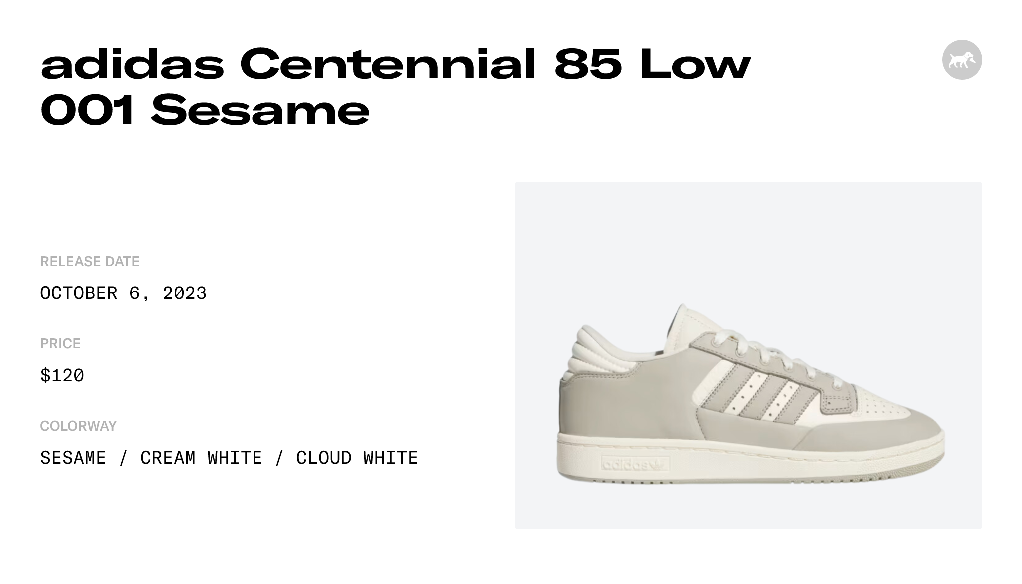 adidas Centennial 85 Low 001 Sesame - ID5774 Raffles & Where to Buy