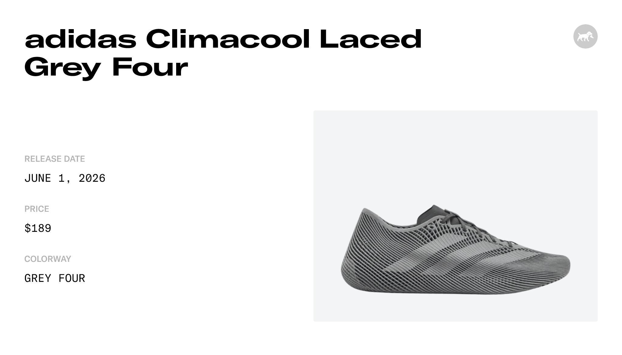 adidas Climacool Laced Grey Four - KI2681 Release Info