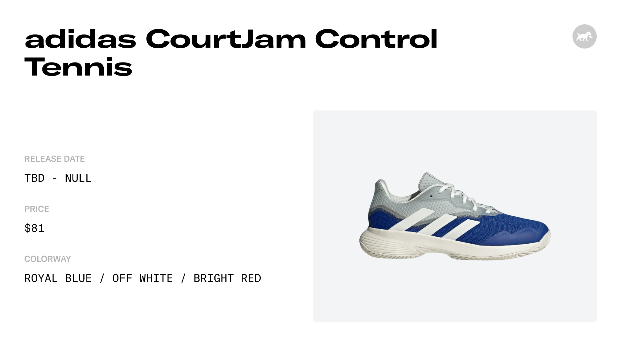 adidas CourtJam Control Tennis - ID1536 Release Info