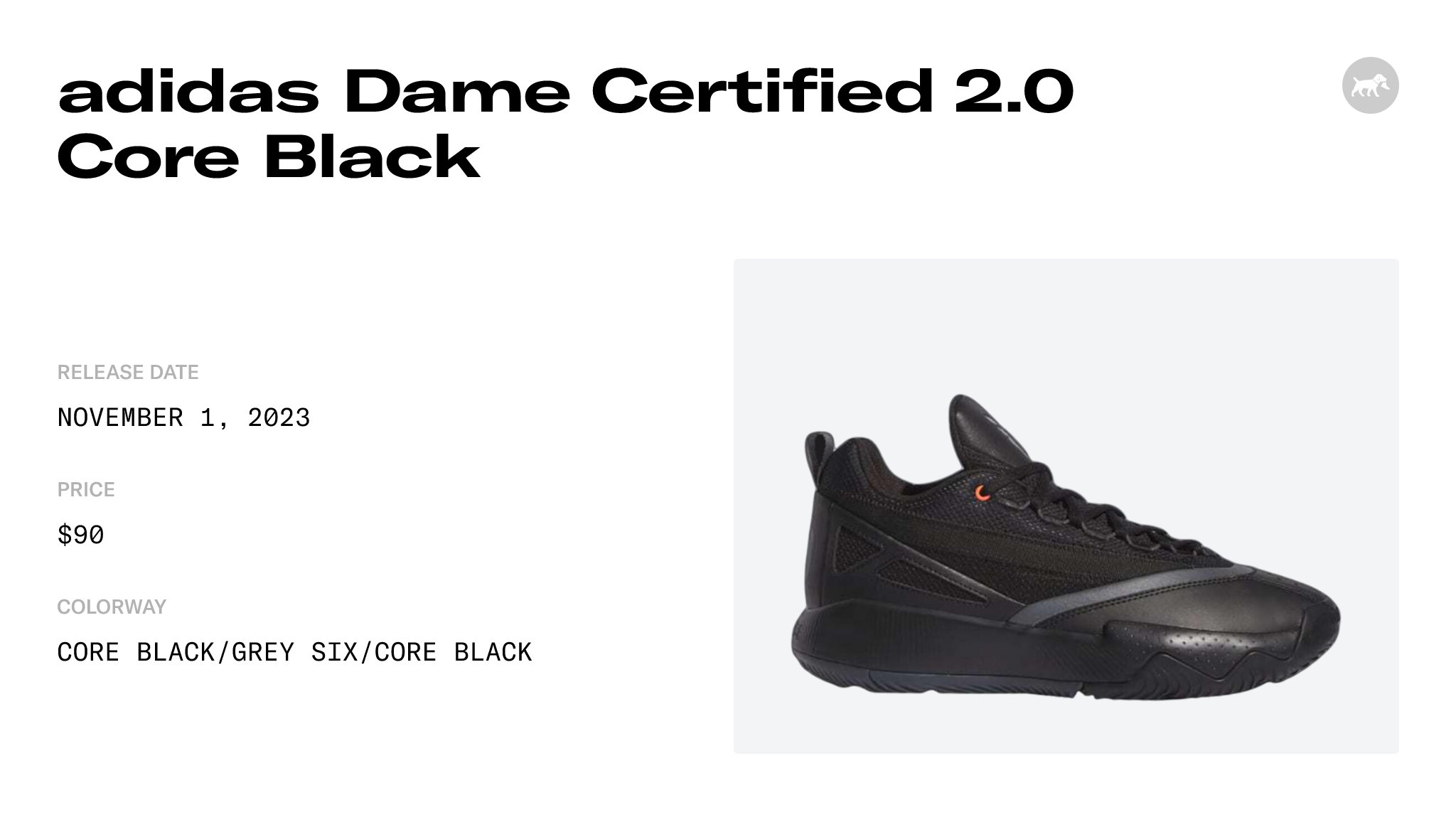 adidas Dame Certified 2.0 Core Black - IE9352 Raffles & Where to Buy
