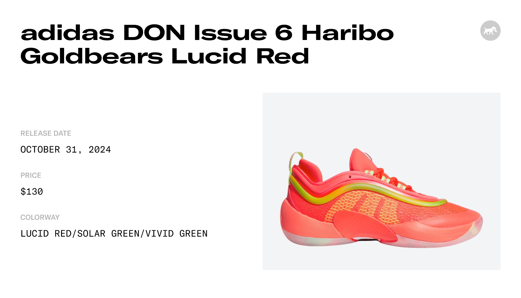adidas DON Issue 6 Haribo Goldbears Lucid Red - JH7917
