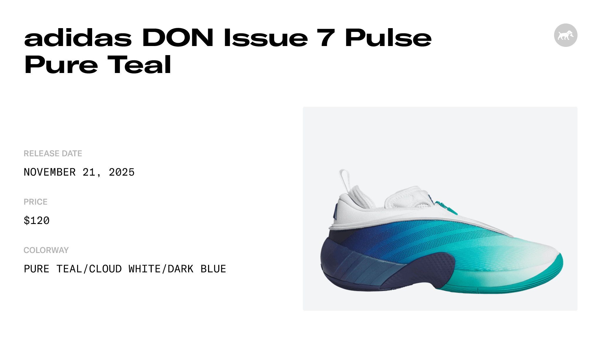 adidas DON Issue 7 Pulse Pure Teal - JR9502 Release Info