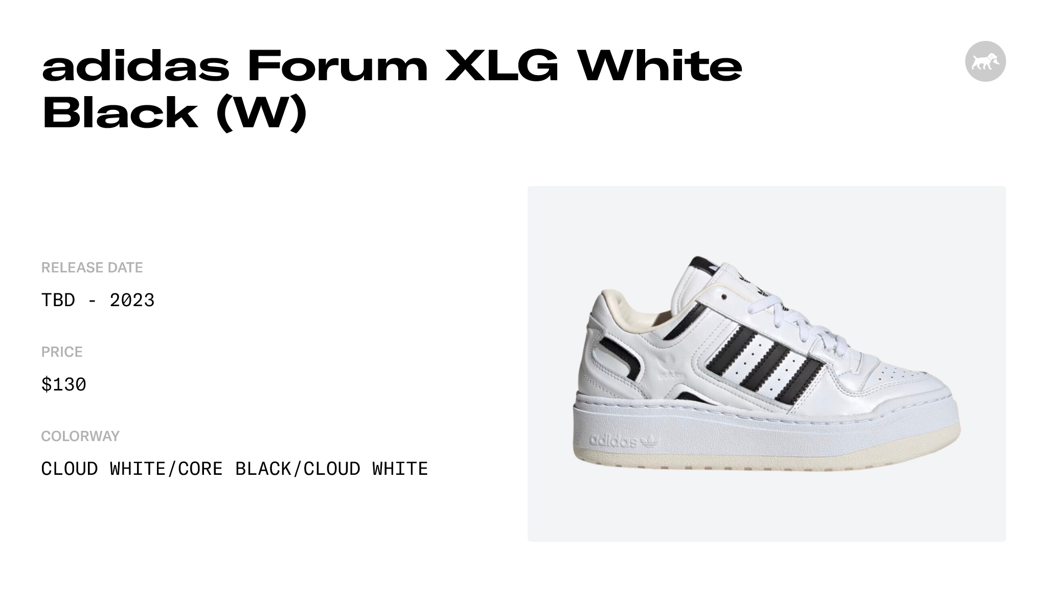 adidas Forum XLG White Black (W) - IG2578 Release Info