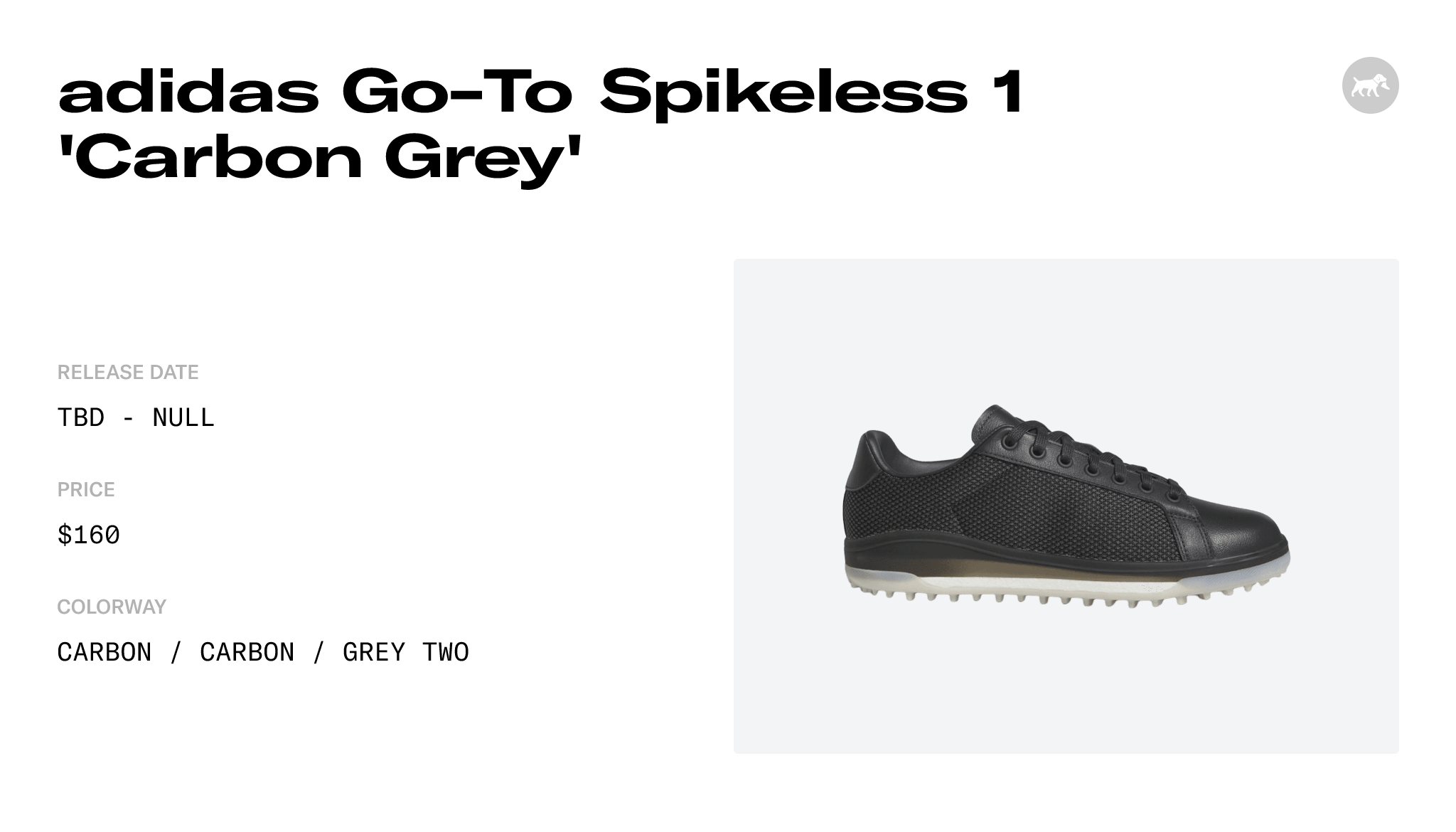 adidas Go-To Spikeless 1 'Carbon Grey' - GV6906 Release Info