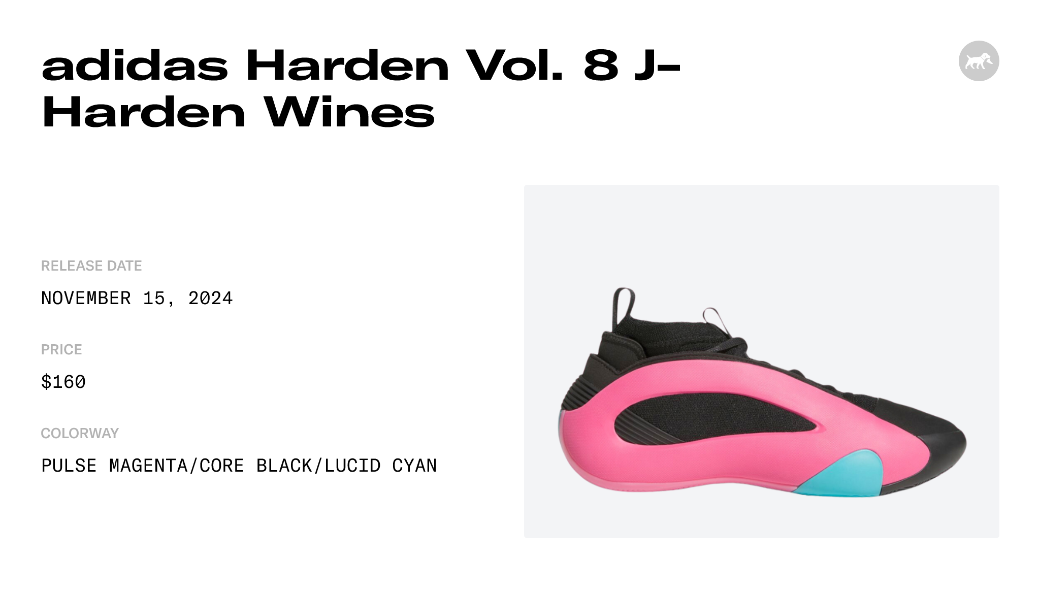 adidas Harden Vol. 8 J-Harden Wines - JQ2393 Release Info