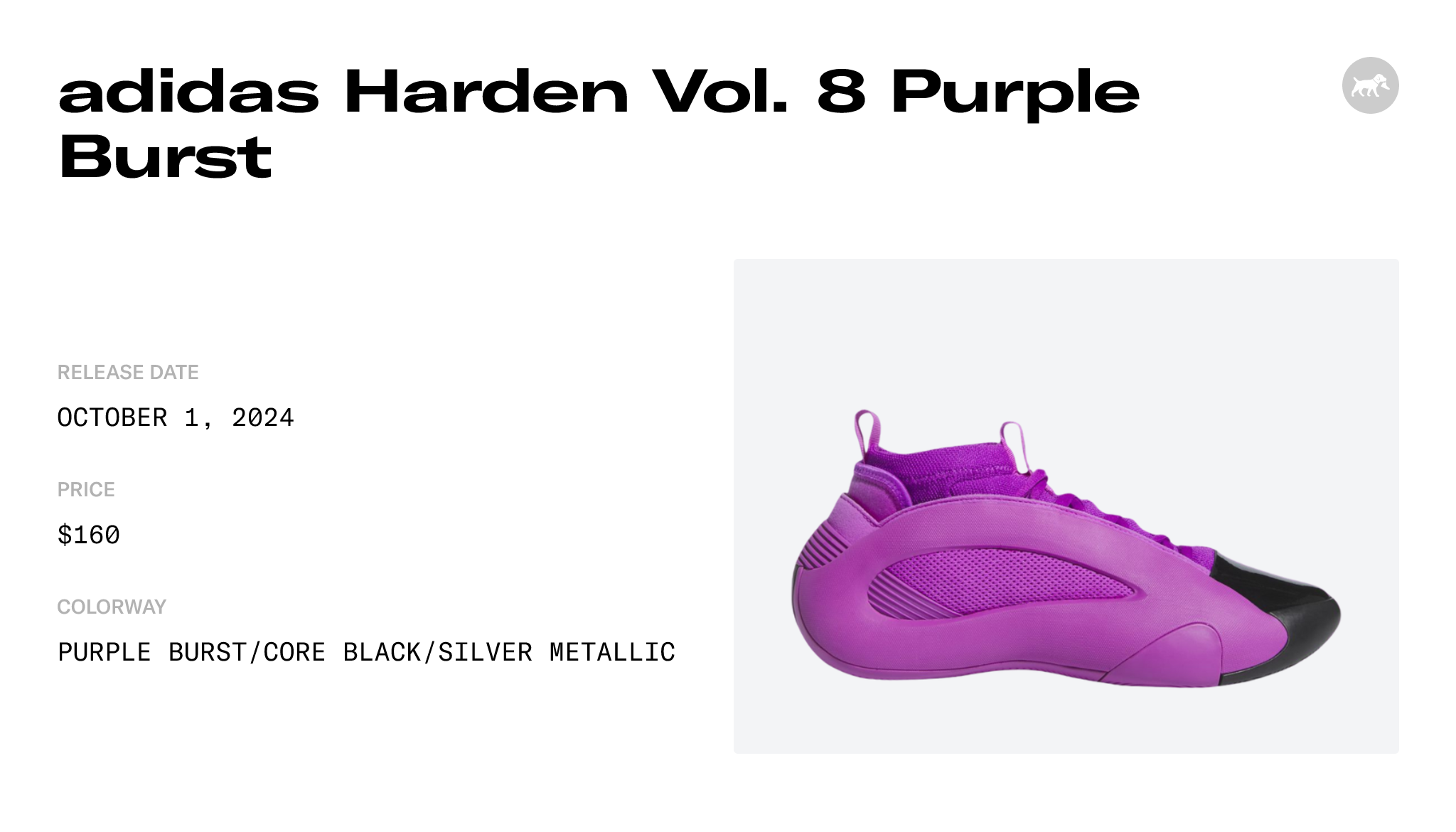 adidas Harden Vol. 8 Purple Burst - IG6647 Raffles & Where to Buy