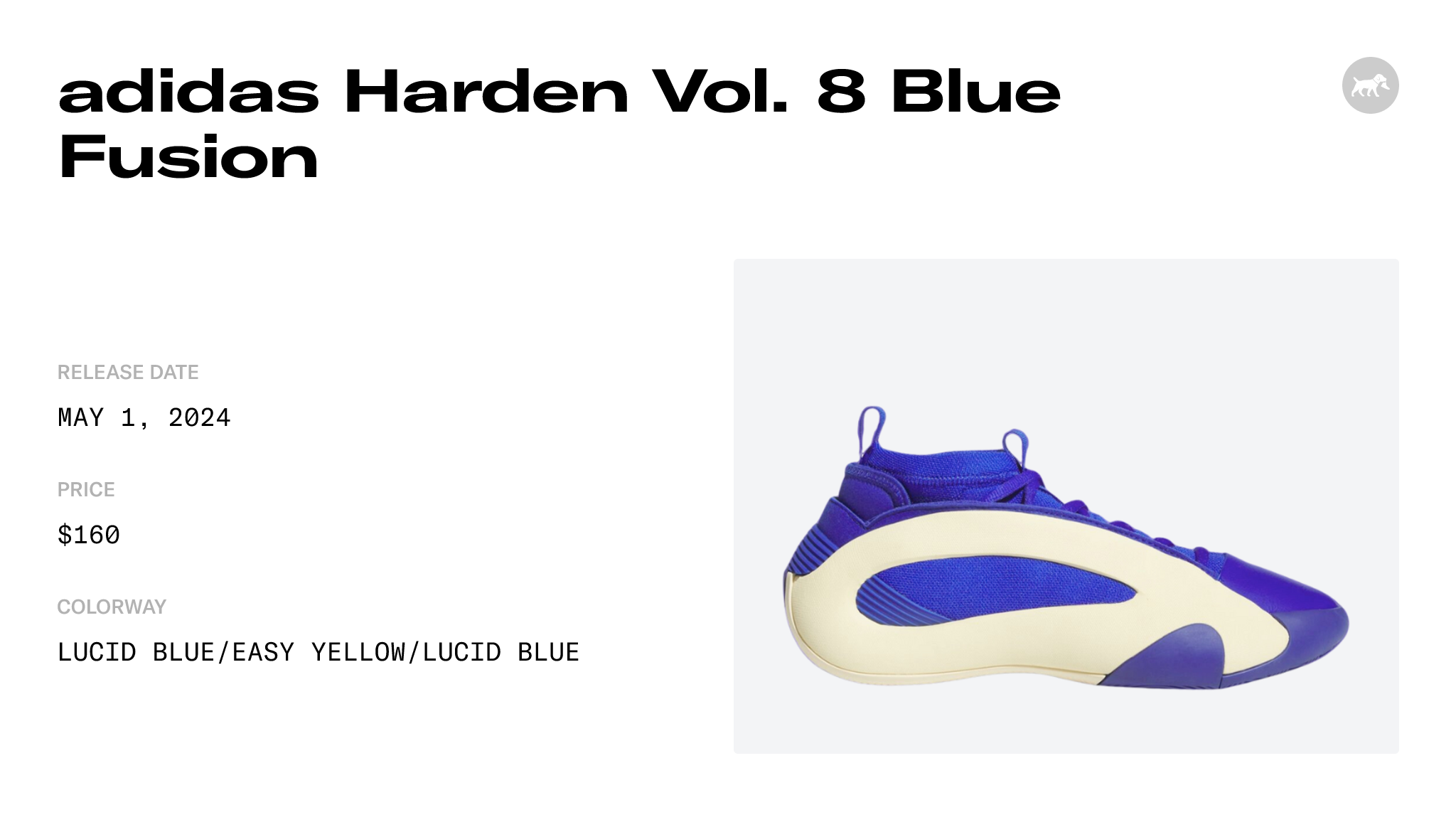 adidas Harden Vol. 8 Blue Fusion - IE2697 Raffles & Where to Buy