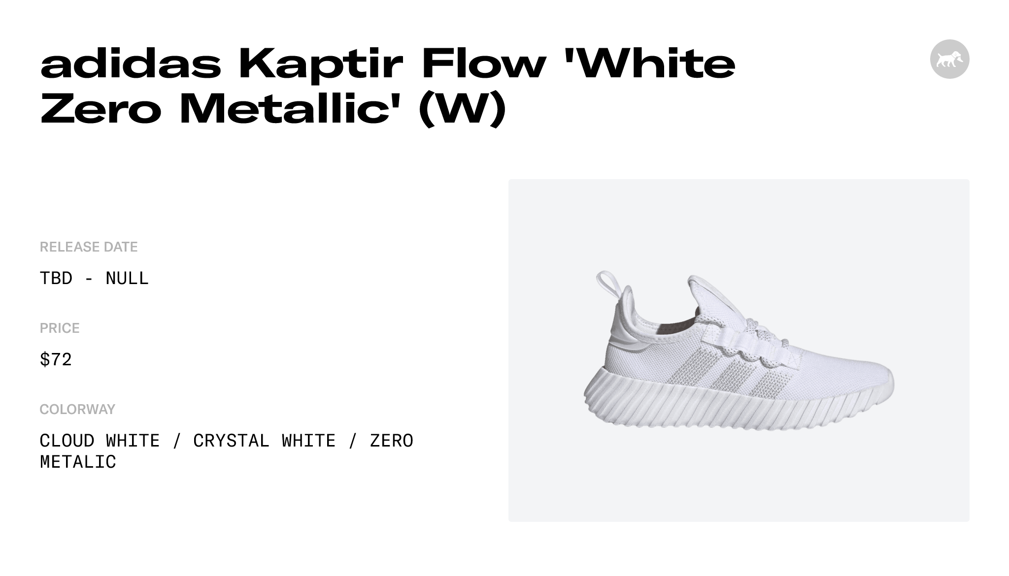 adidas Kaptir Flow 'White Zero Metallic' (W) - IF6600 Release Info
