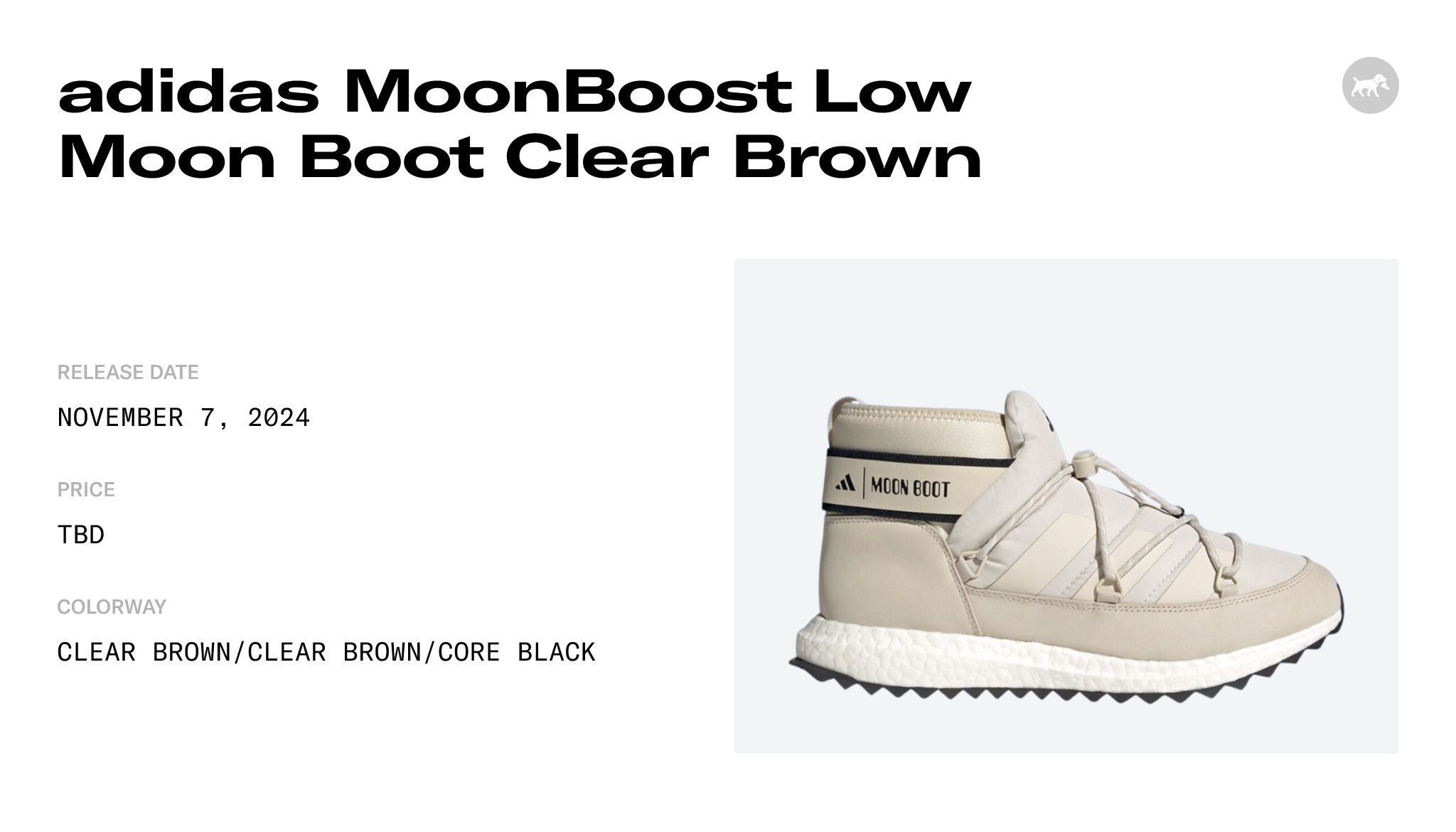 adidas MoonBoost Low Moon Boot Clear Brown - IH2490
