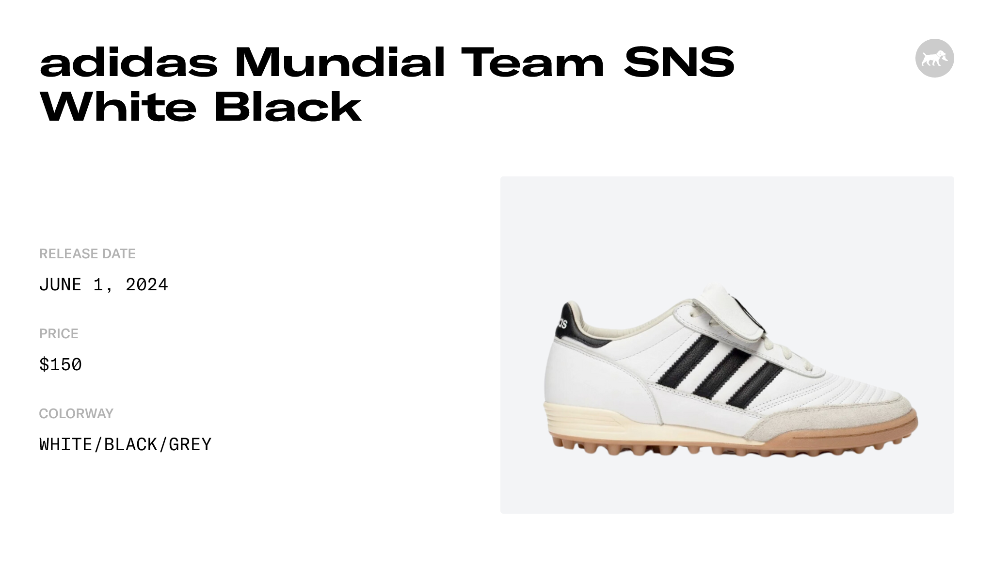 adidas Mundial Team SNS White Black - JI3994 Raffles & Where to Buy
