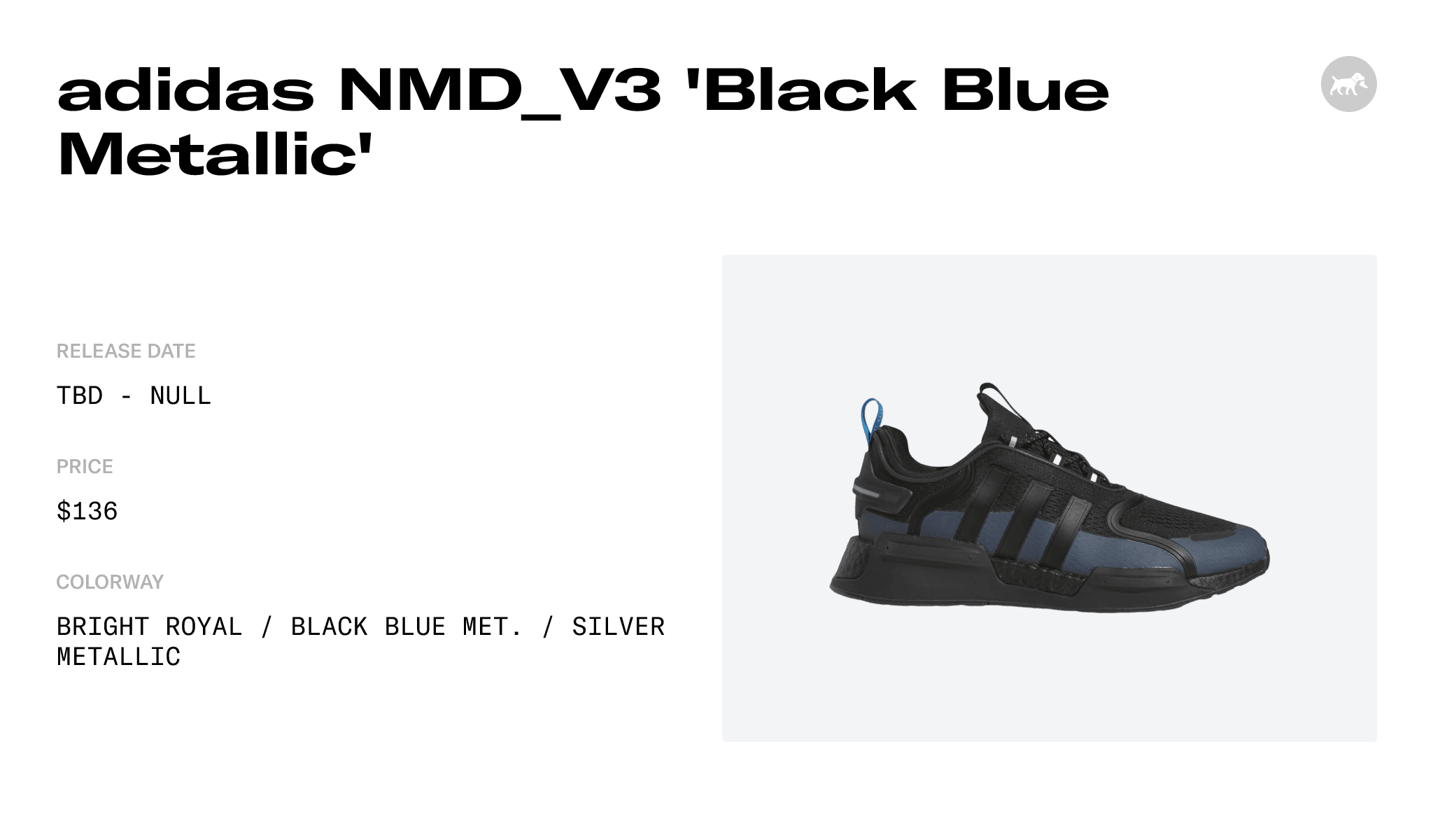 adidas NMD_V3 'Black Blue Metallic' - HQ4447 Release Info