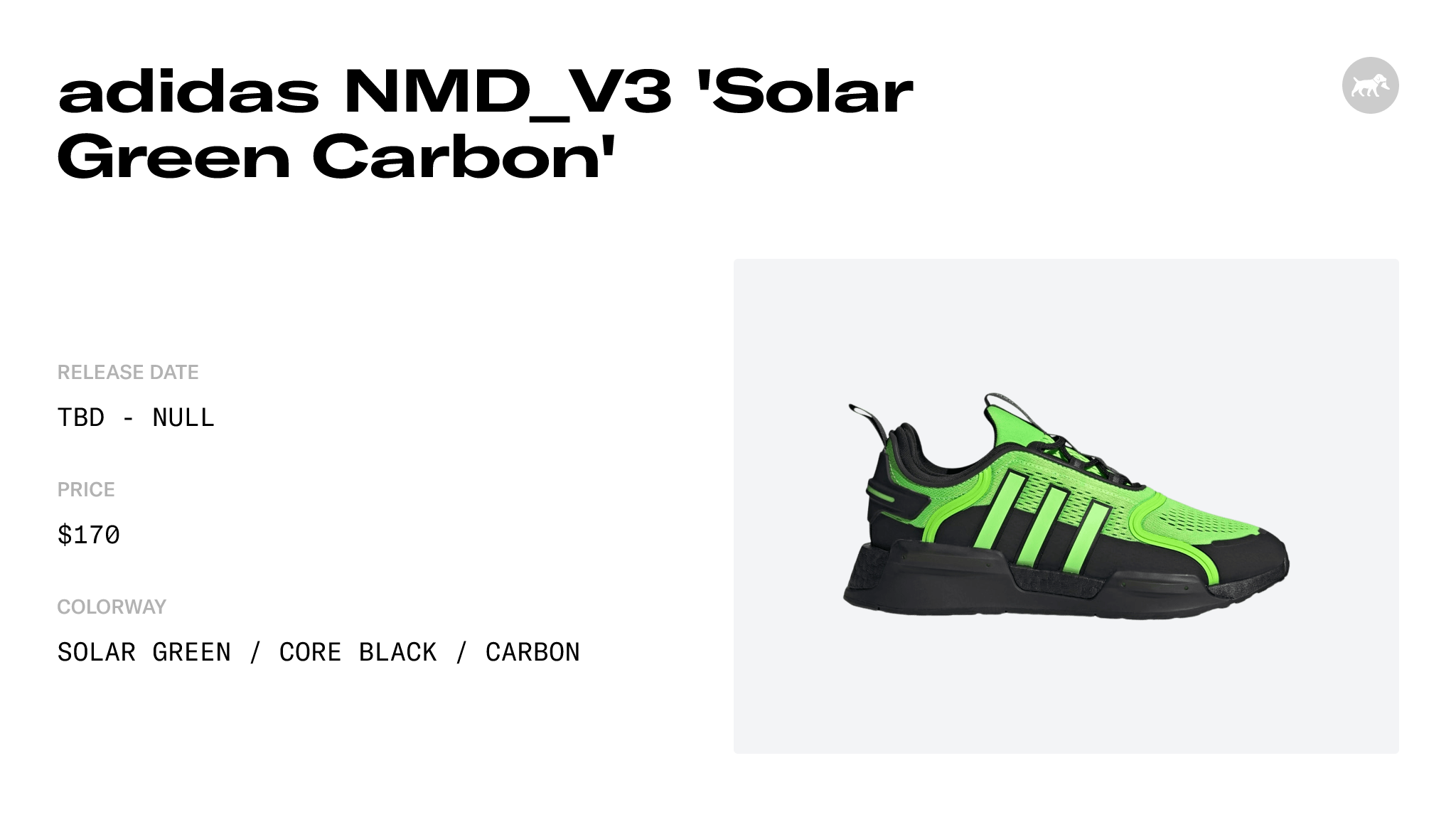 adidas NMD_V3 'Solar Green Carbon' - FZ6495 Release Info