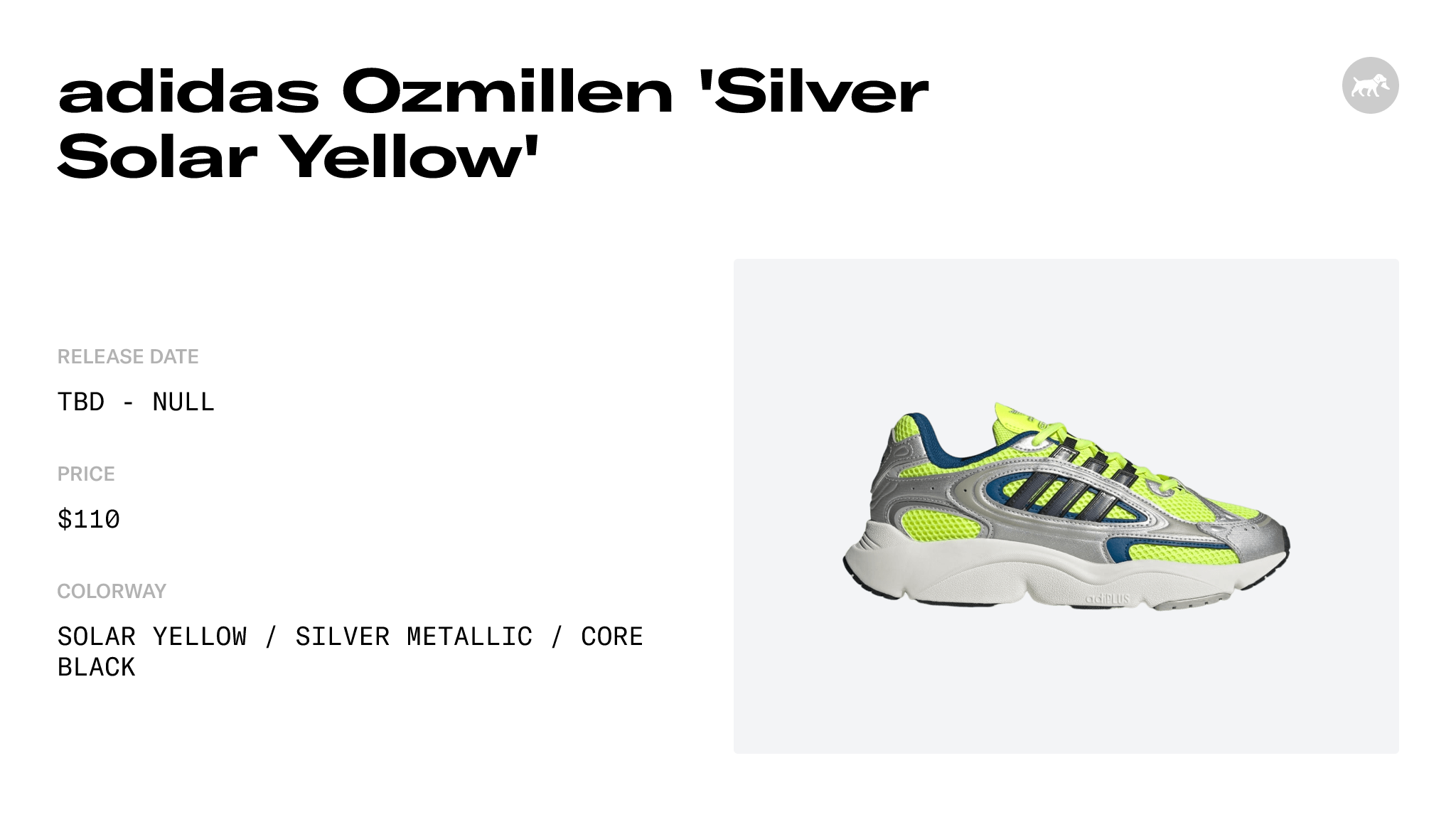 adidas Ozmillen 'Silver Solar Yellow' - IF4014 Release Info