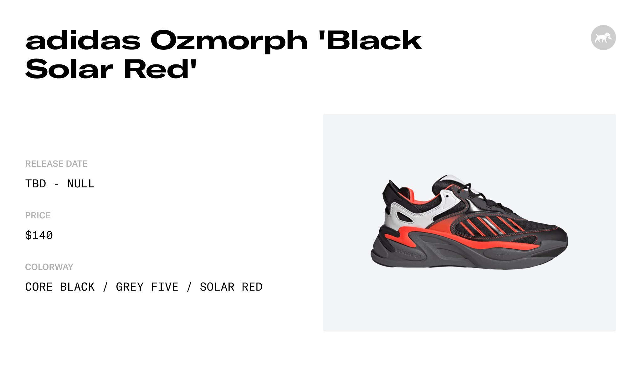 adidas Ozmorph 'Black Solar Red' - IF2225 Release Info