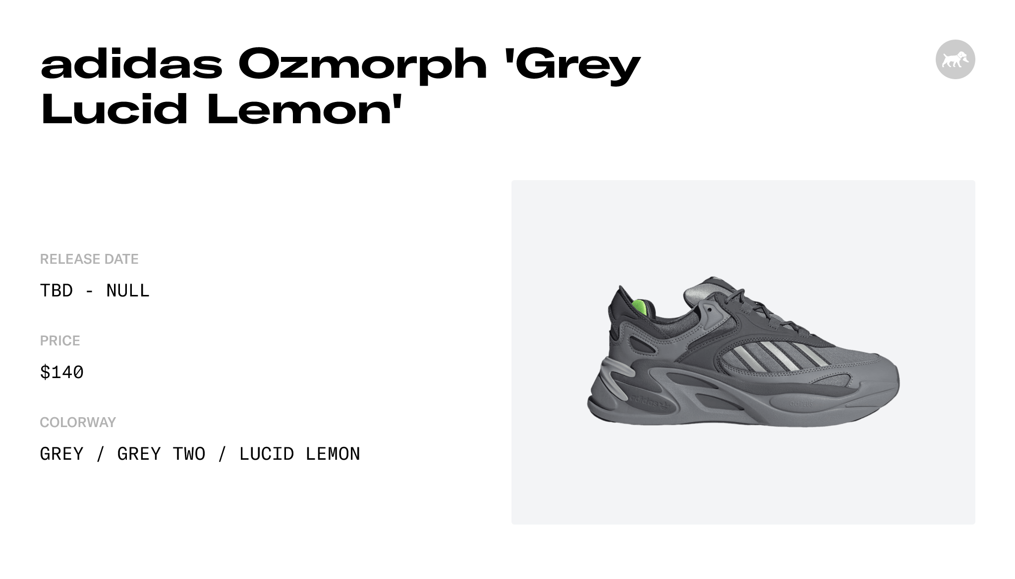 adidas Ozmorph 'Grey Lucid Lemon' - IE2027 Release Info