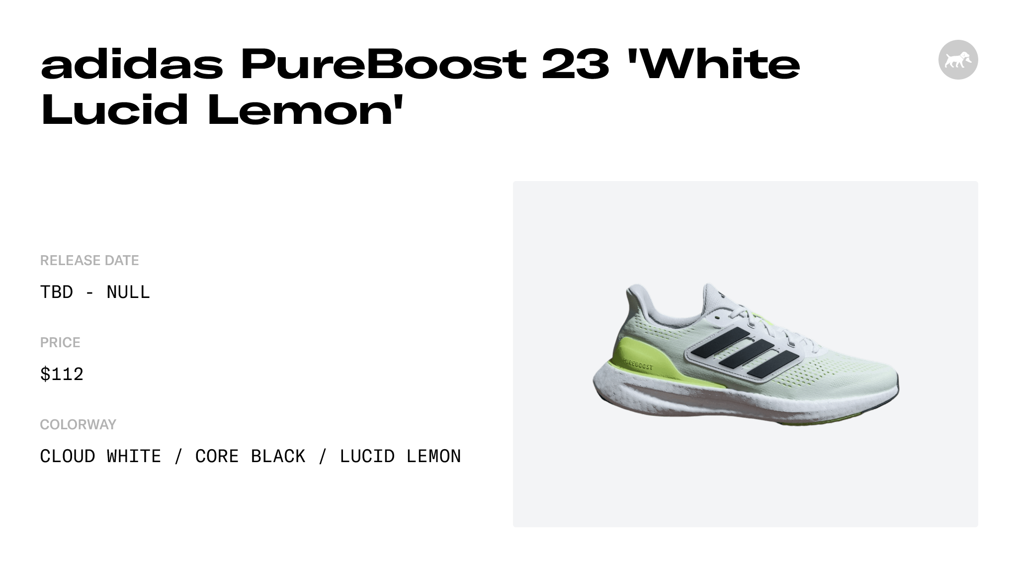 adidas PureBoost 23 'White Lucid Lemon' - IF2379 Release Info