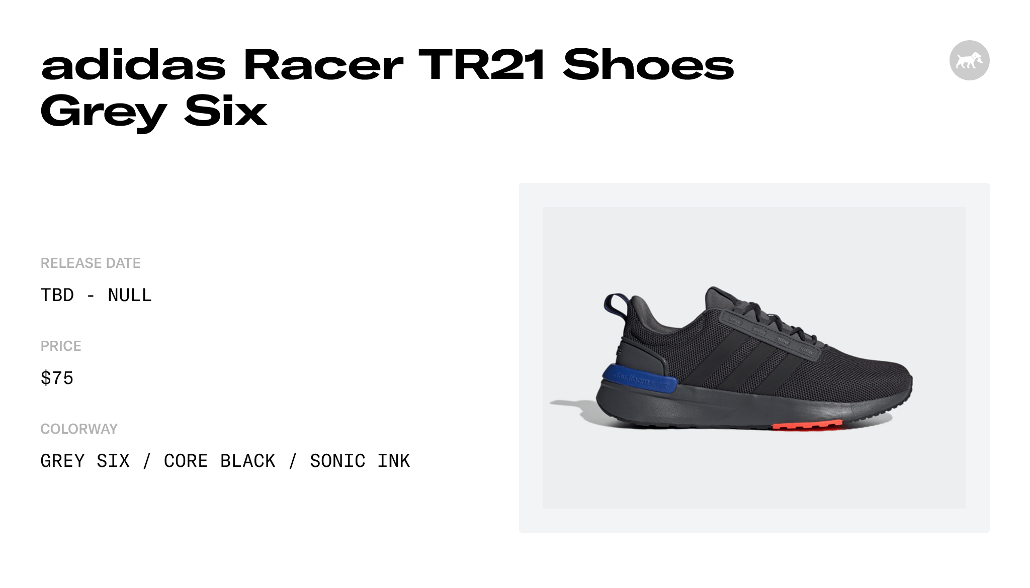adidas Racer TR21 Shoes Grey Six - GZ8185 Release Info