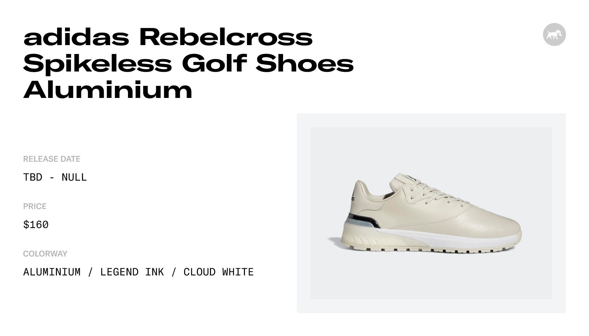 adidas Rebelcross Spikeless Golf Shoes Aluminium - GX8971 Release Info