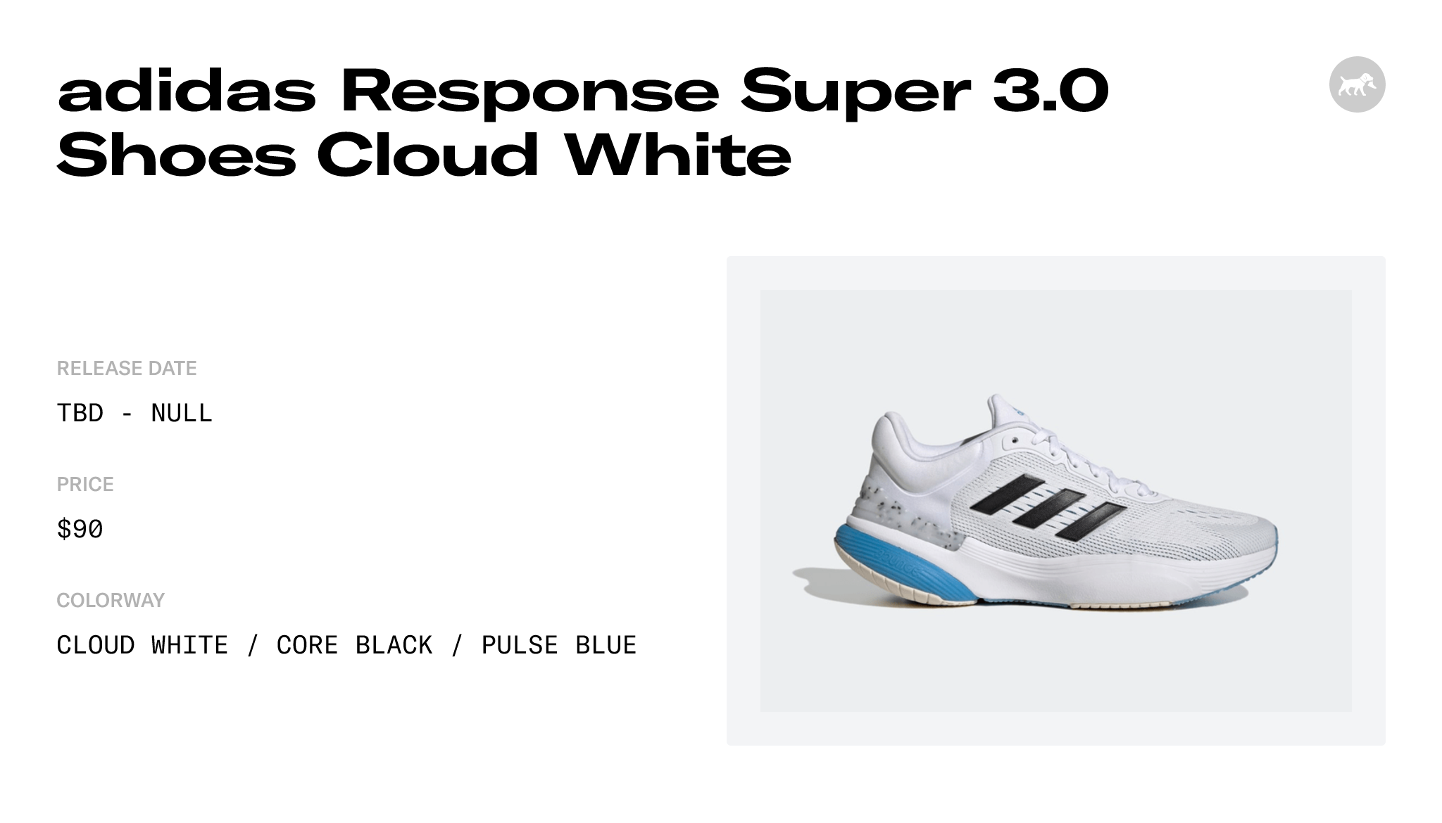 adidas Response Super 3.0 Shoes Cloud White - GX9824 Release Info