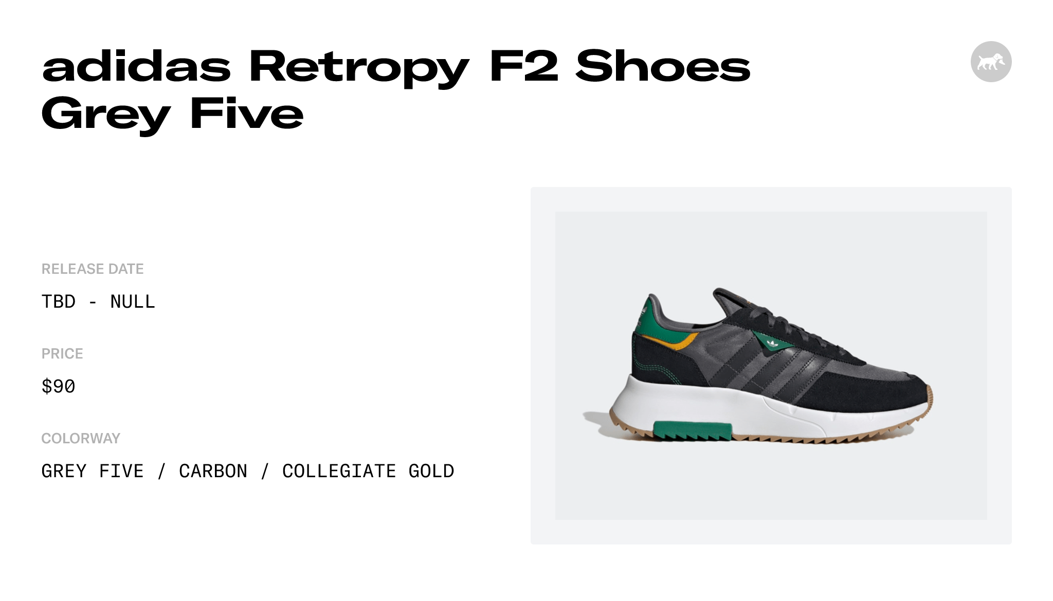 adidas Retropy F2 Shoes Grey Five - GW9356 Release Info