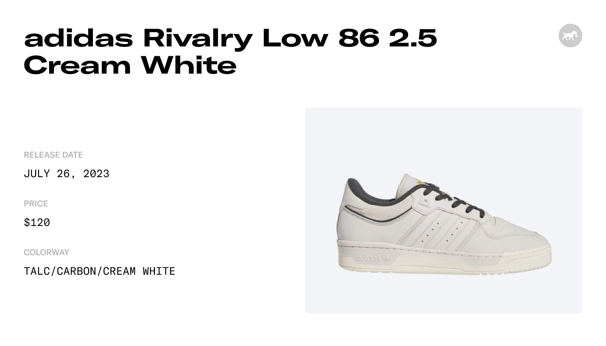 adidas Rivalry Low 86 2.5 Cream White - IF3402 Raffles & Where to Buy