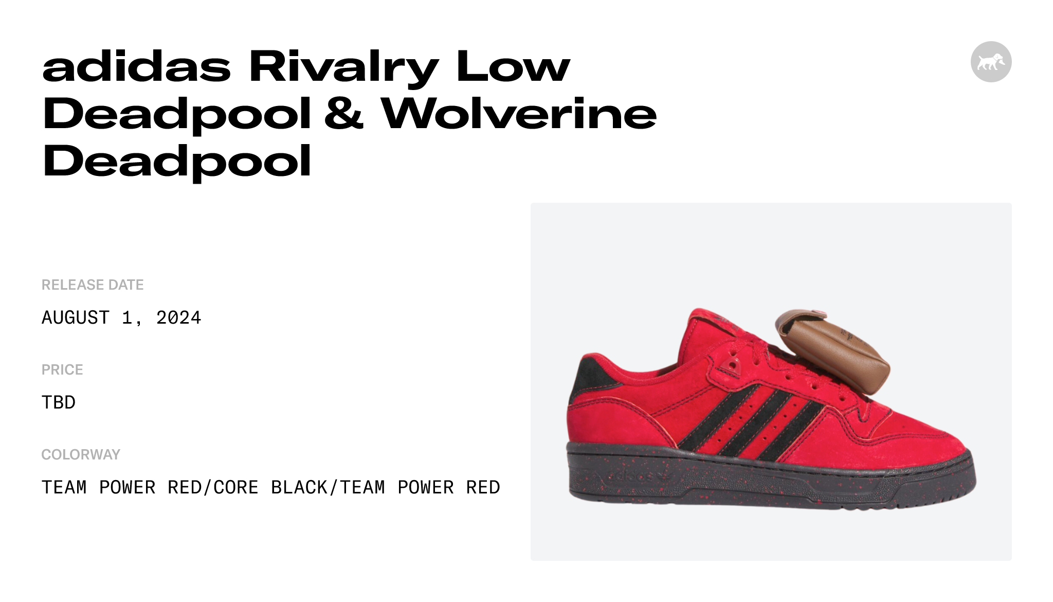 adidas Rivalry Low Deadpool & Wolverine Deadpool - JR2480