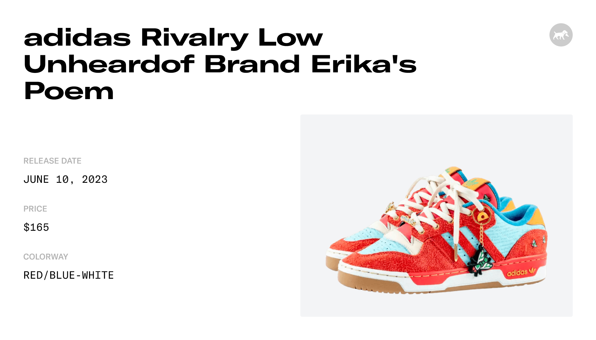 adidas Rivalry Low Unheardof Brand Erika's Poem - GZ9434