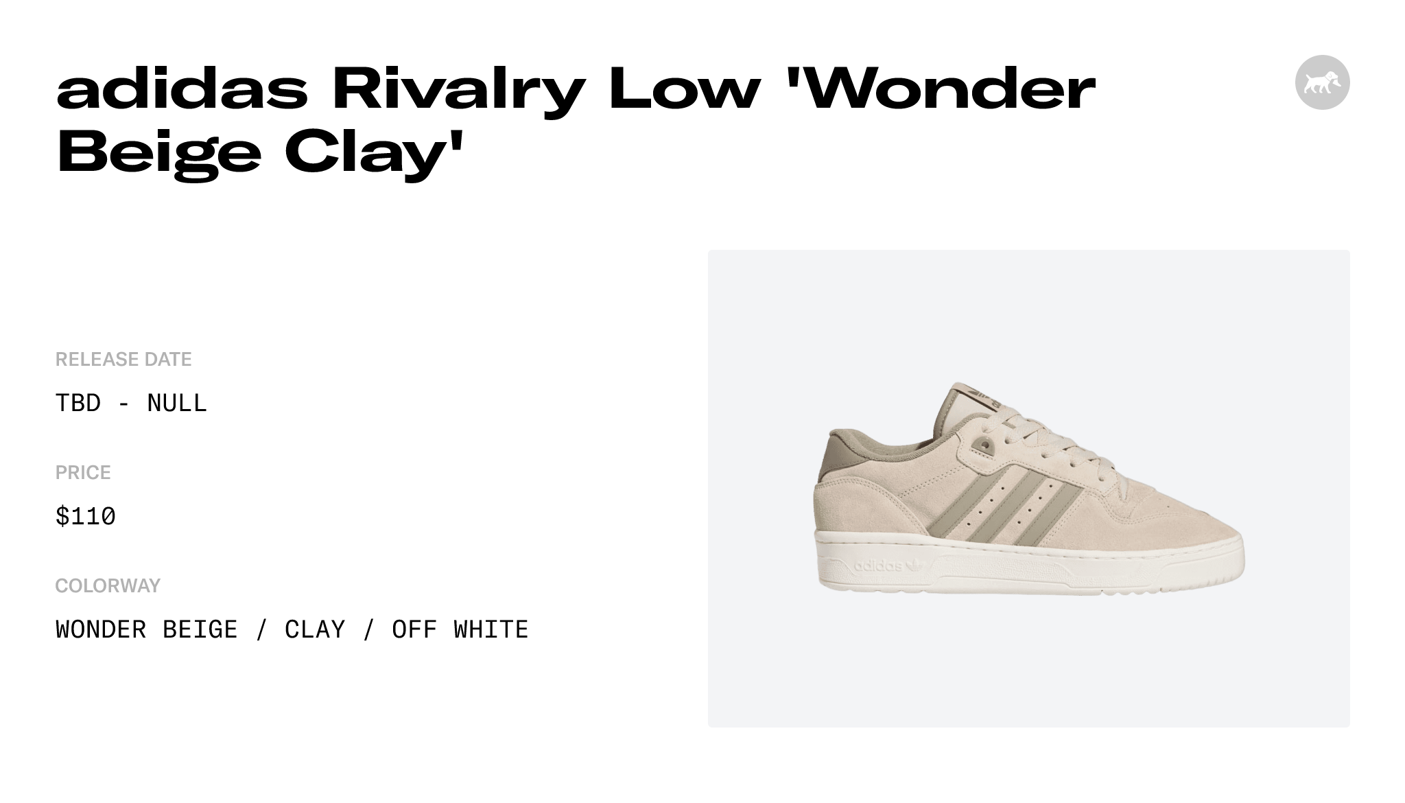 adidas Rivalry Low 'Wonder Beige Clay' - IE7211 Release Info