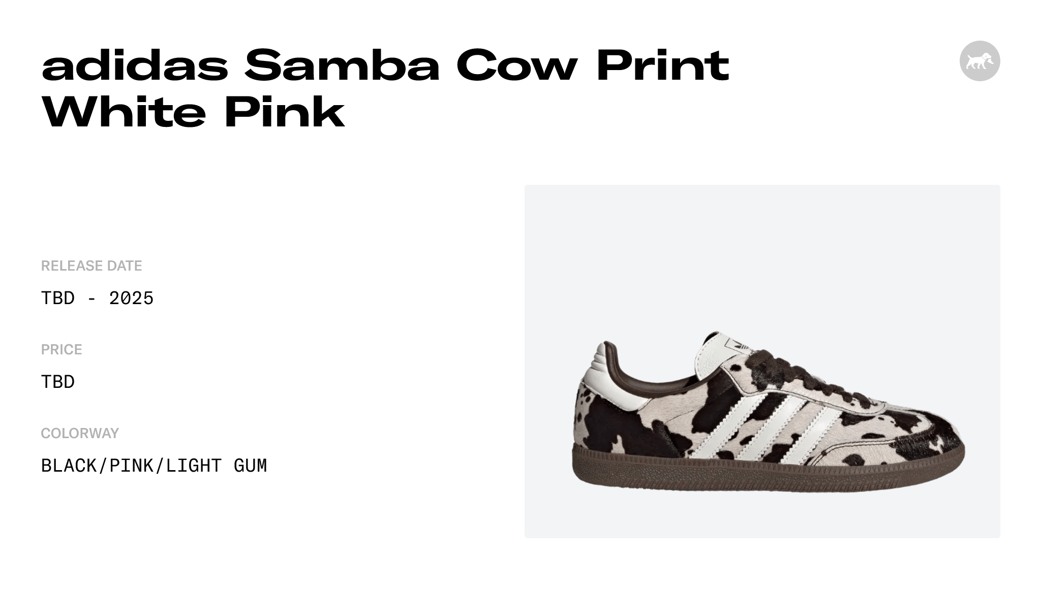 adidas Samba Cow Print White Pink - KK2239 Release Info