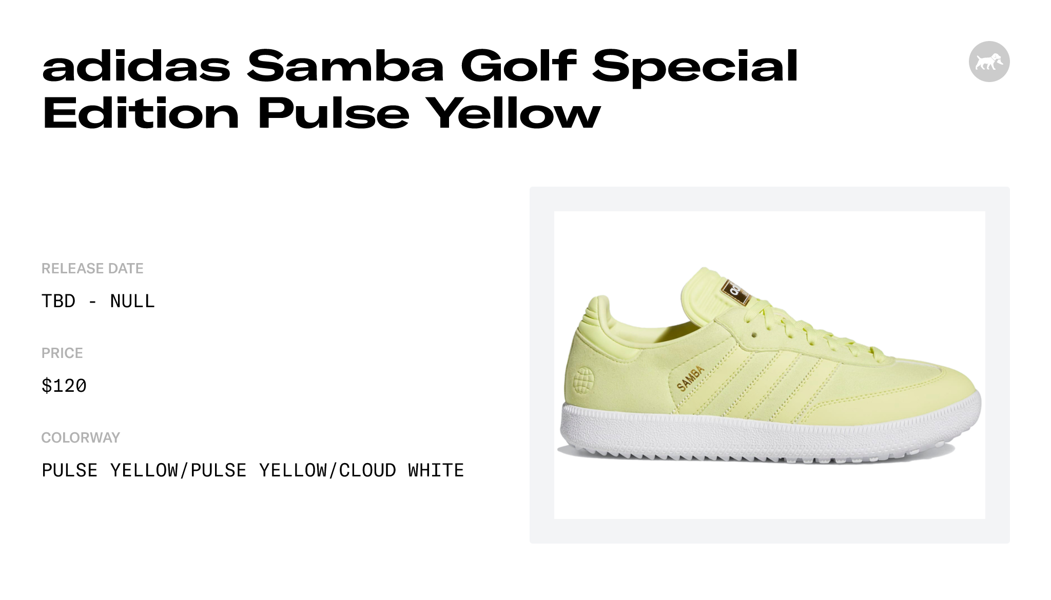 adidas Samba Golf Special Edition Pulse Yellow - HP7877 Release Info