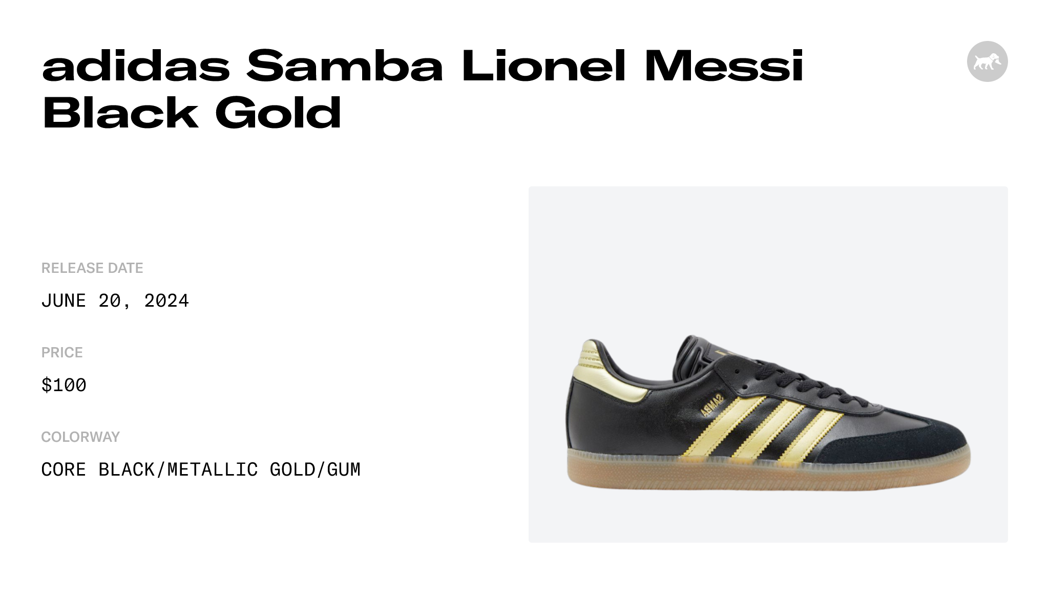 adidas Samba Lionel Messi Black Gold - IH8159 Raffles & Where to Buy