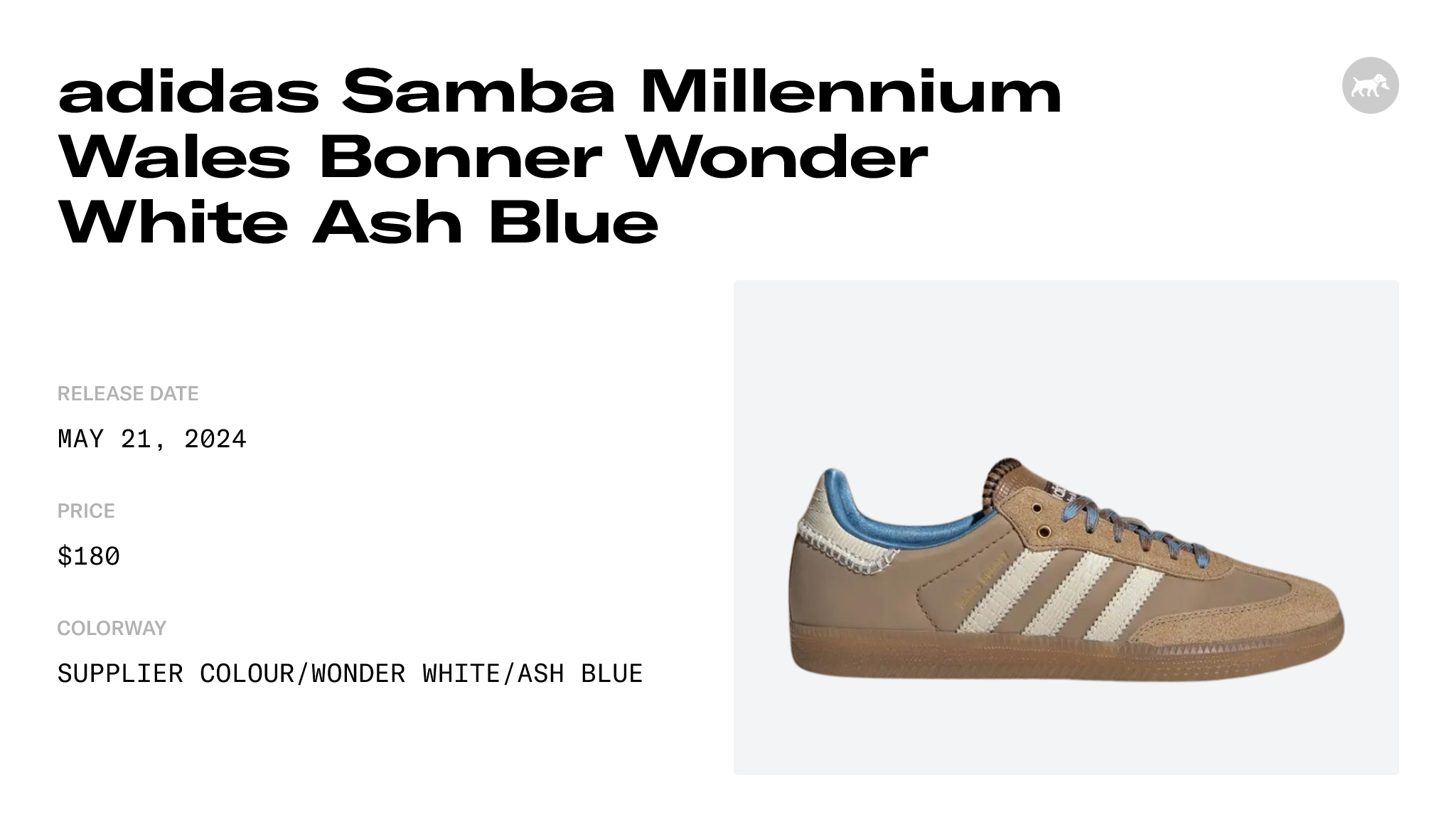 adidas Samba Millennium Wales Bonner Wonder White Ash Blue - IH3261