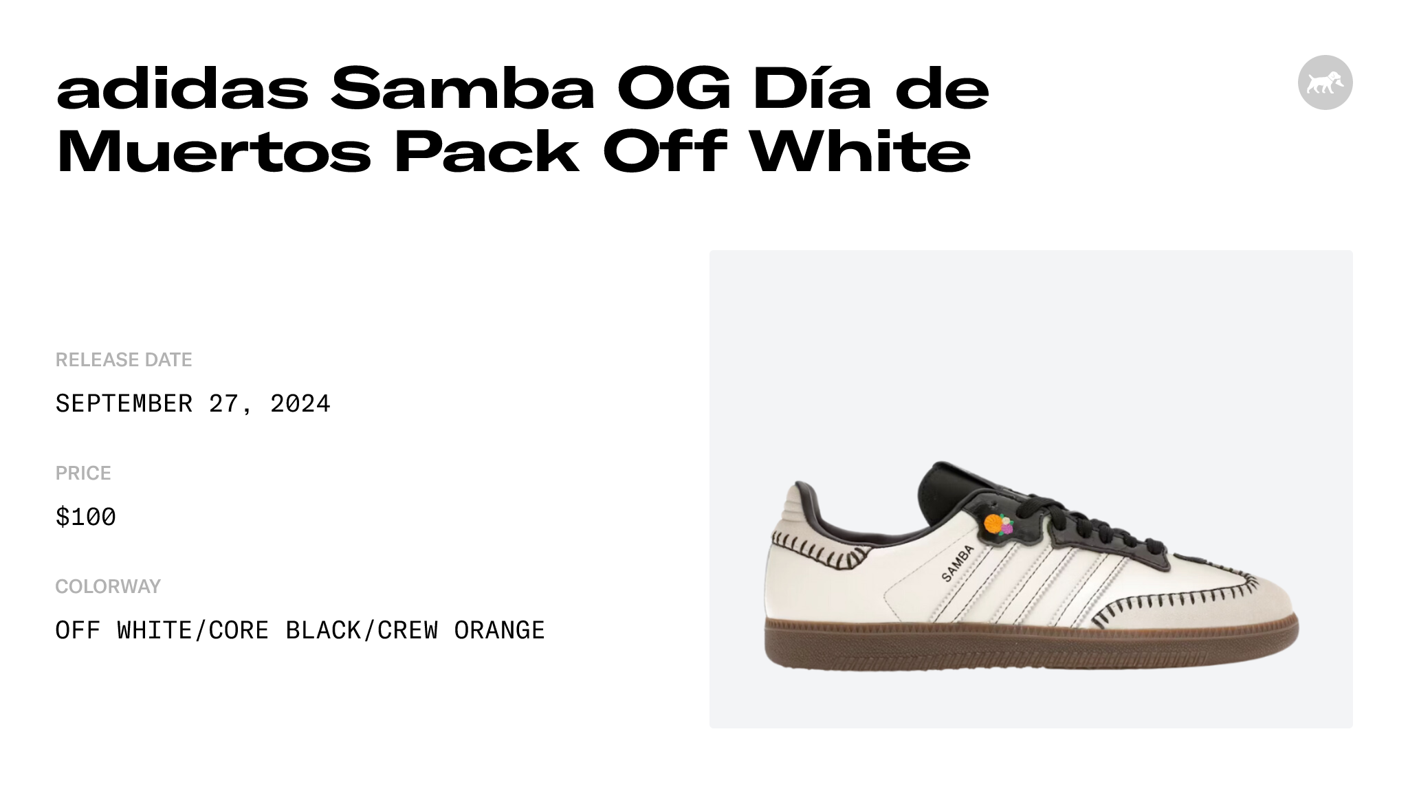 adidas Samba OG Día de Muertos Pack Off White - JI3931
