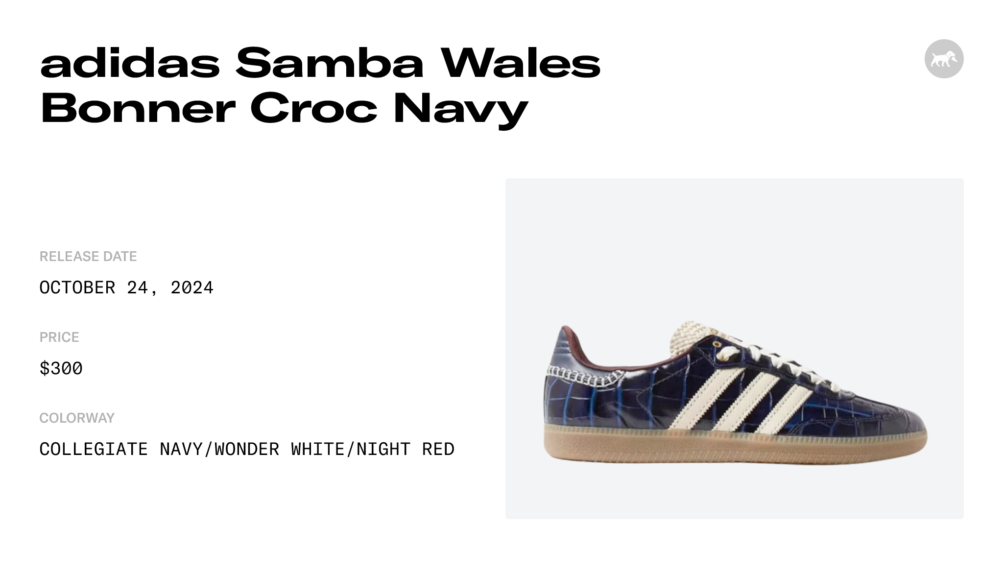 adidas Samba Wales Bonner Croc Navy - JH9825 Raffles & Where to Buy