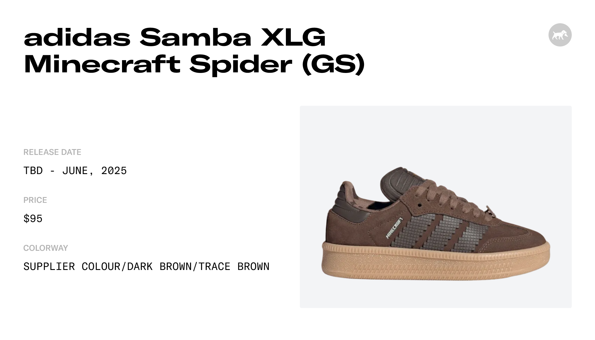 adidas Samba XLG Minecraft Spider (GS) - JQ8934 Release Info