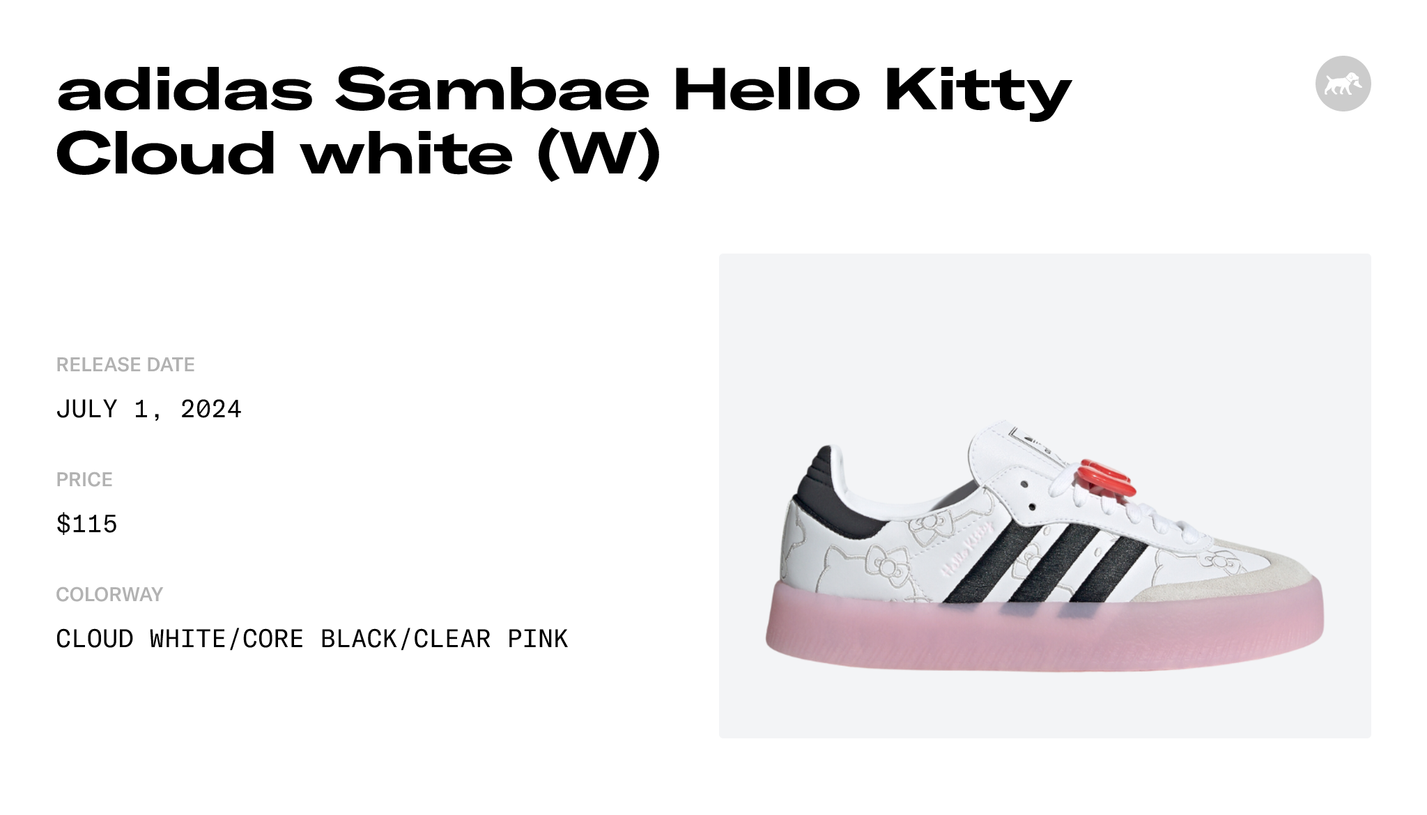 adidas Sambae Hello Kitty Cloud white (W) - IG4450